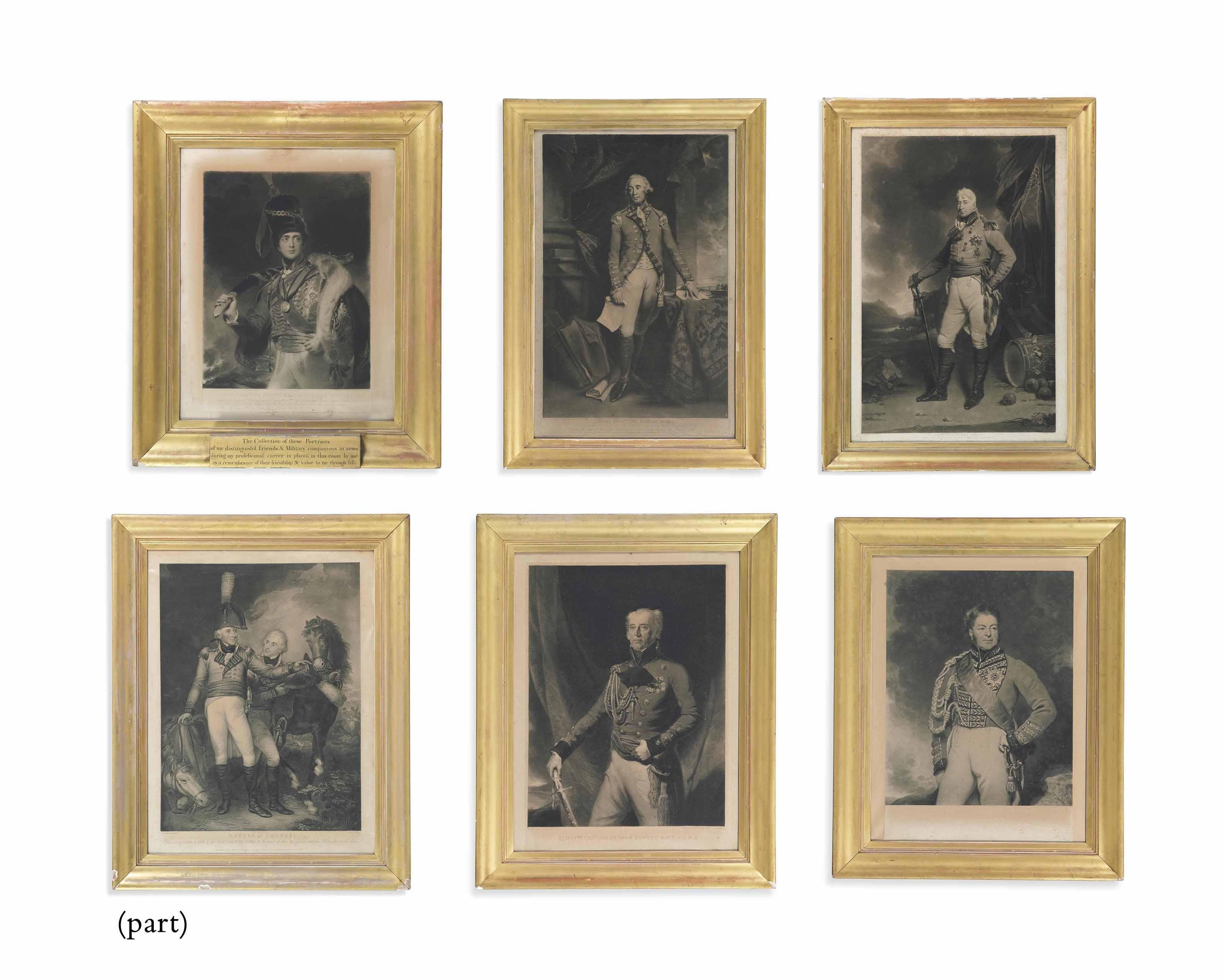 A collection of mezzotint portraits of early 19th Century British ...