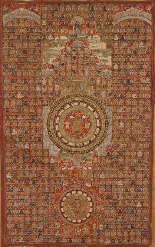 A Large Jain Painting On Cloth, Pata | Art.Salon