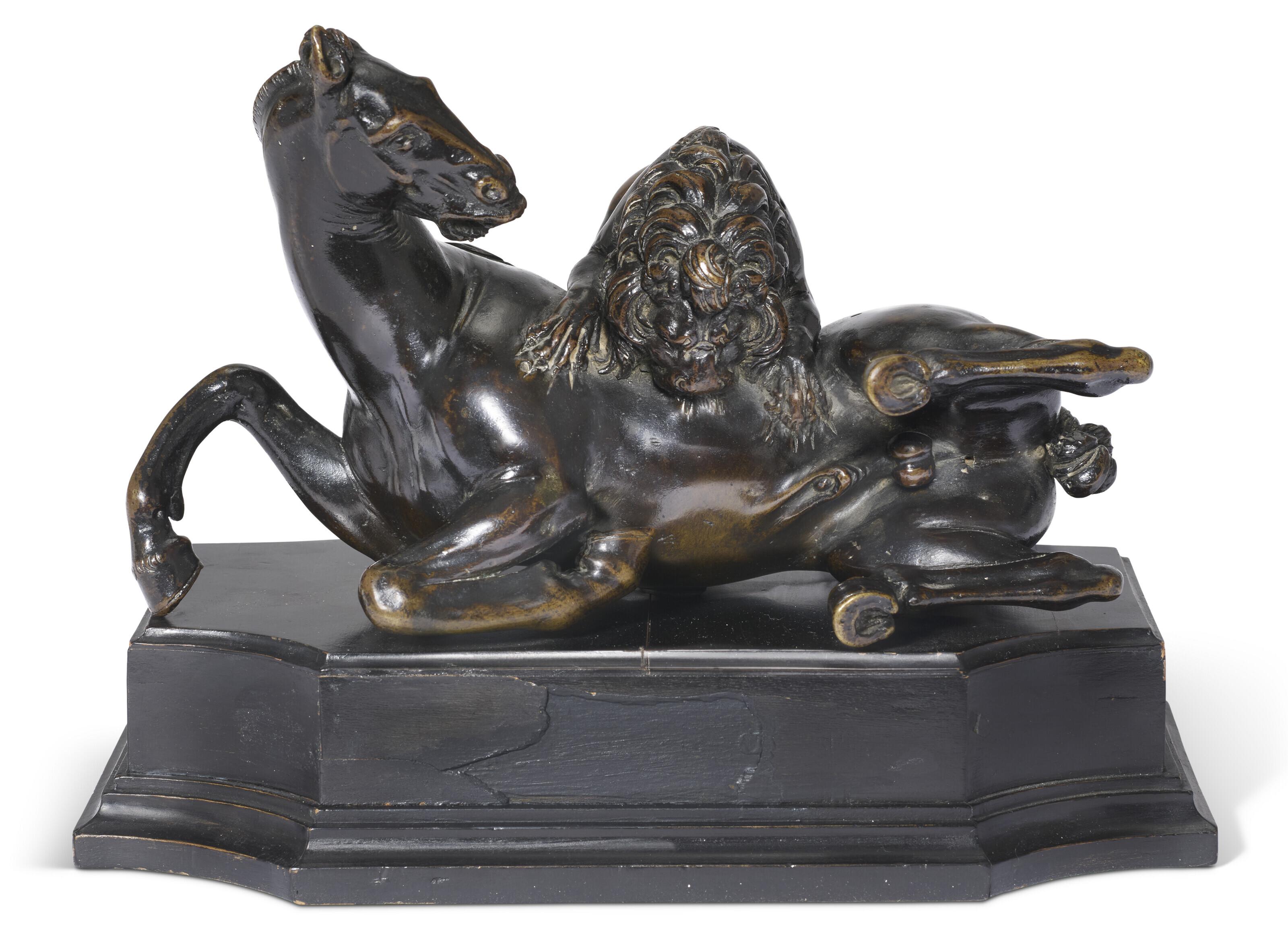 A lion attacking a horse | Art.Salon