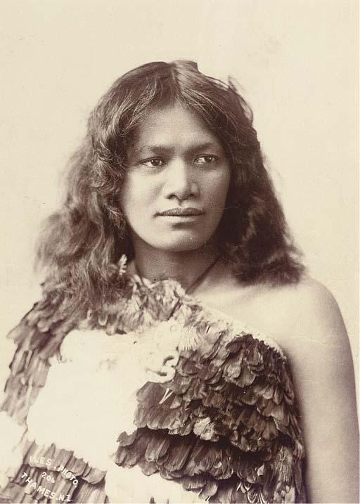 A Maori woman; "Sophia" Maori Guide; "Kate" Maori Guide; and four other ...