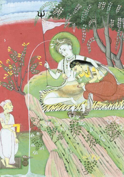 A Miniature Painting Of Krishna And Garuda | Art.Salon