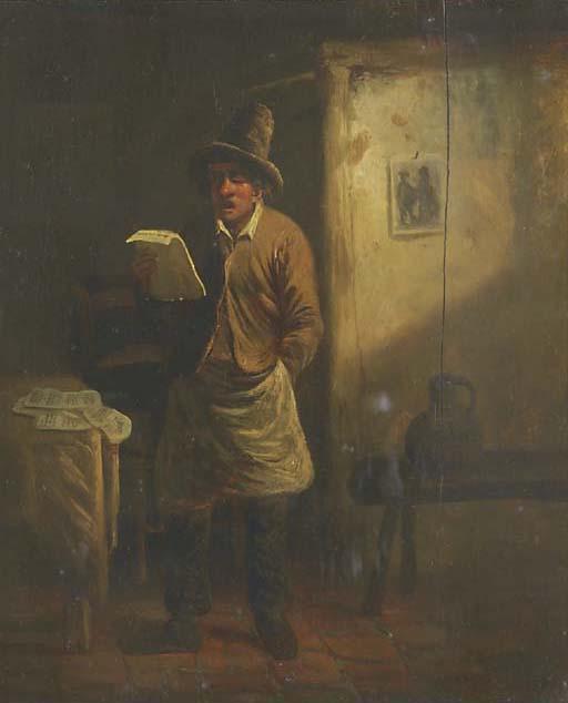 A Peasant Reading A Manuscript In An Interior | Art.Salon