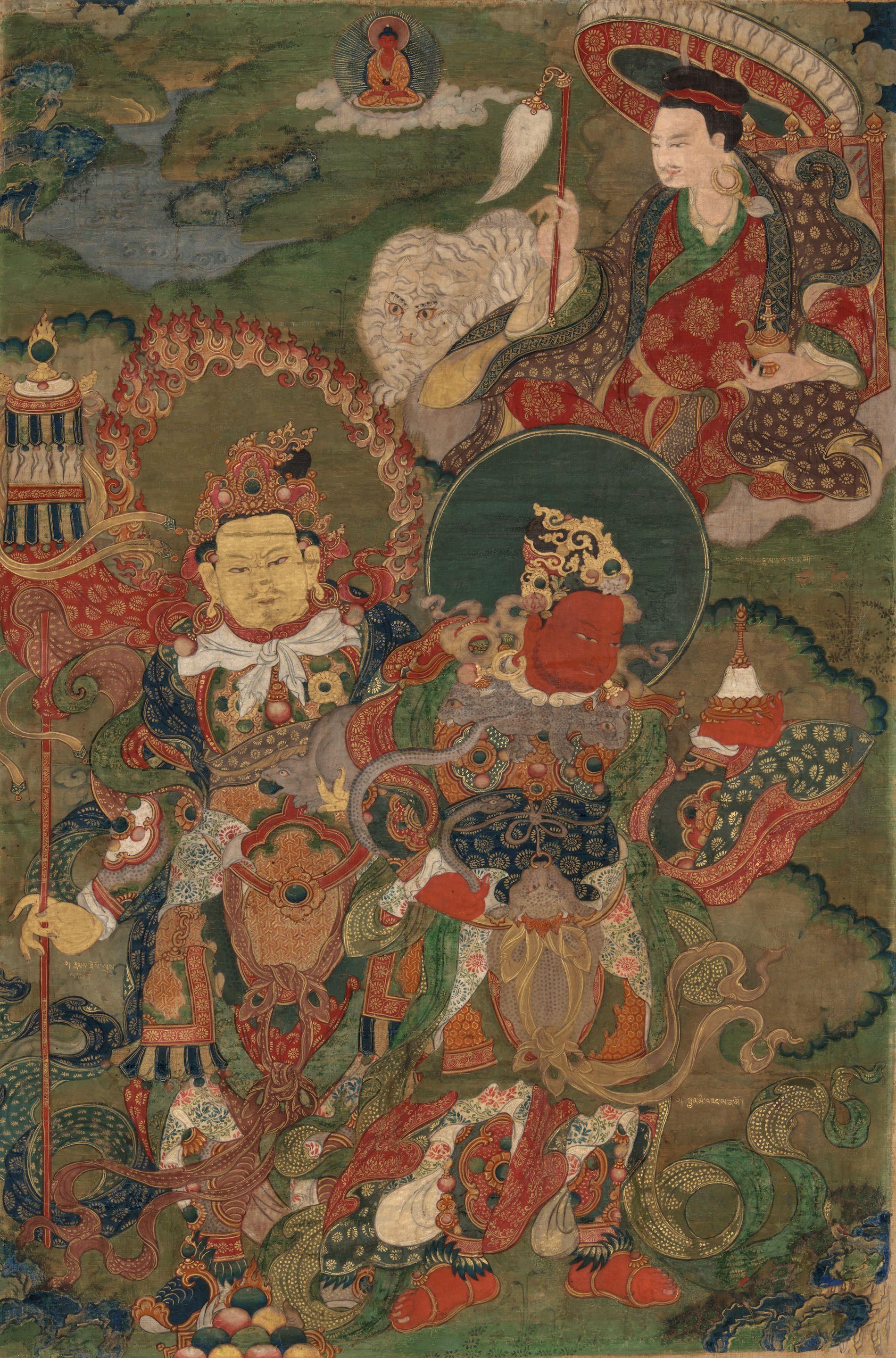 A Thangka Of Dharmatala, Vaishravana, And Virupaksha | Art.Salon
