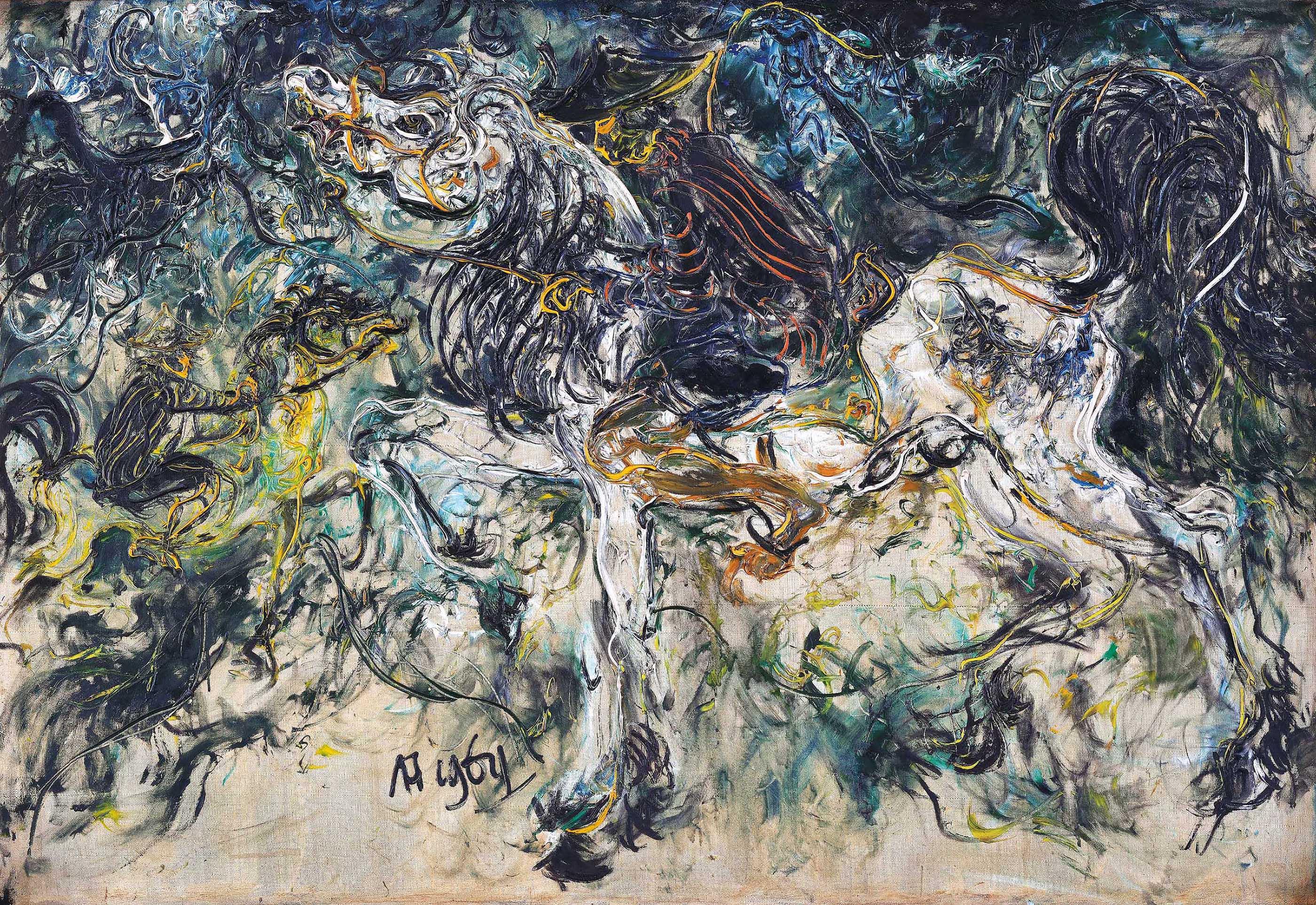 Horsemen by Affandi | Art.Salon