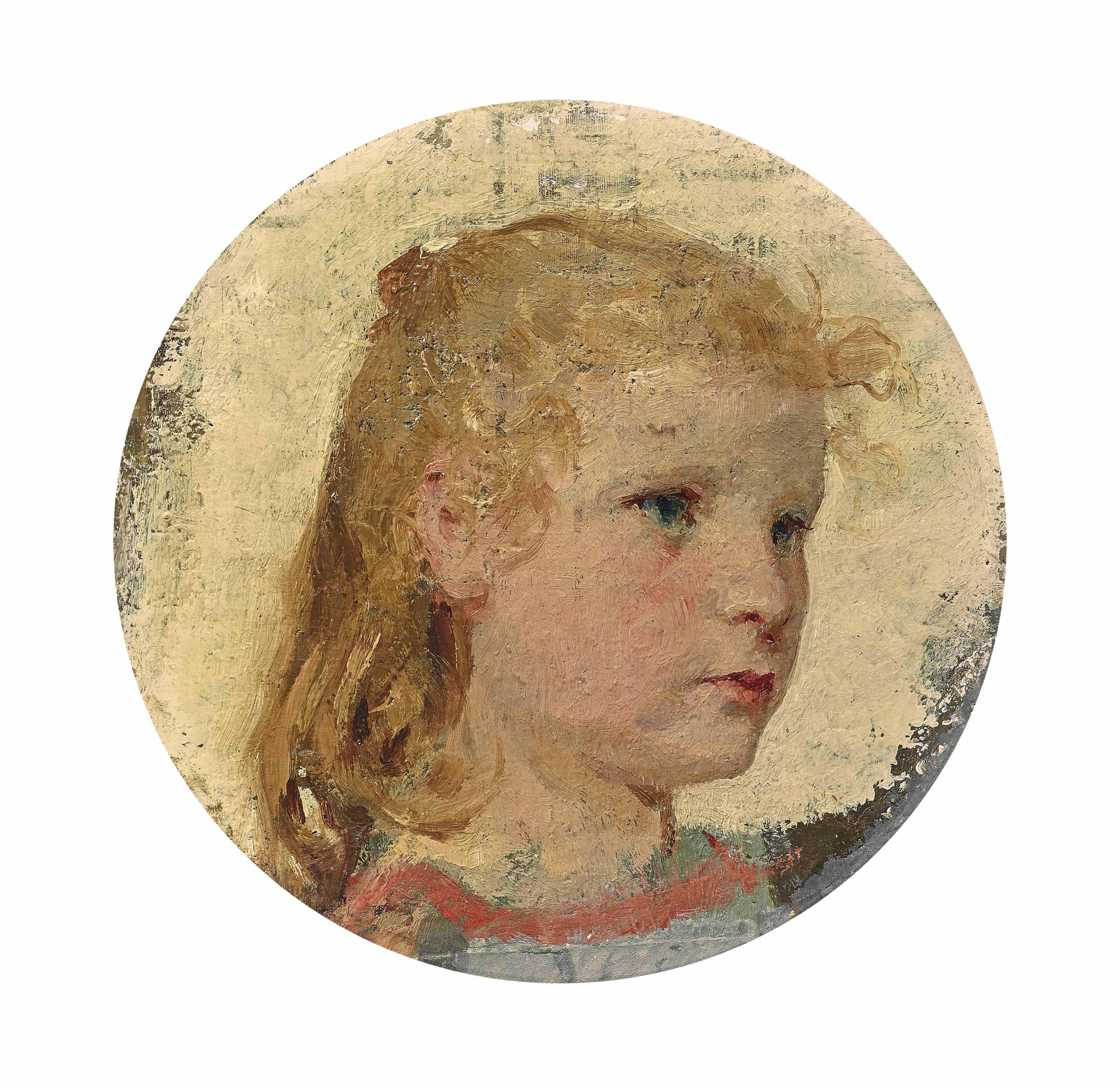 Mädchenkopf by Albert Anker | Art.Salon