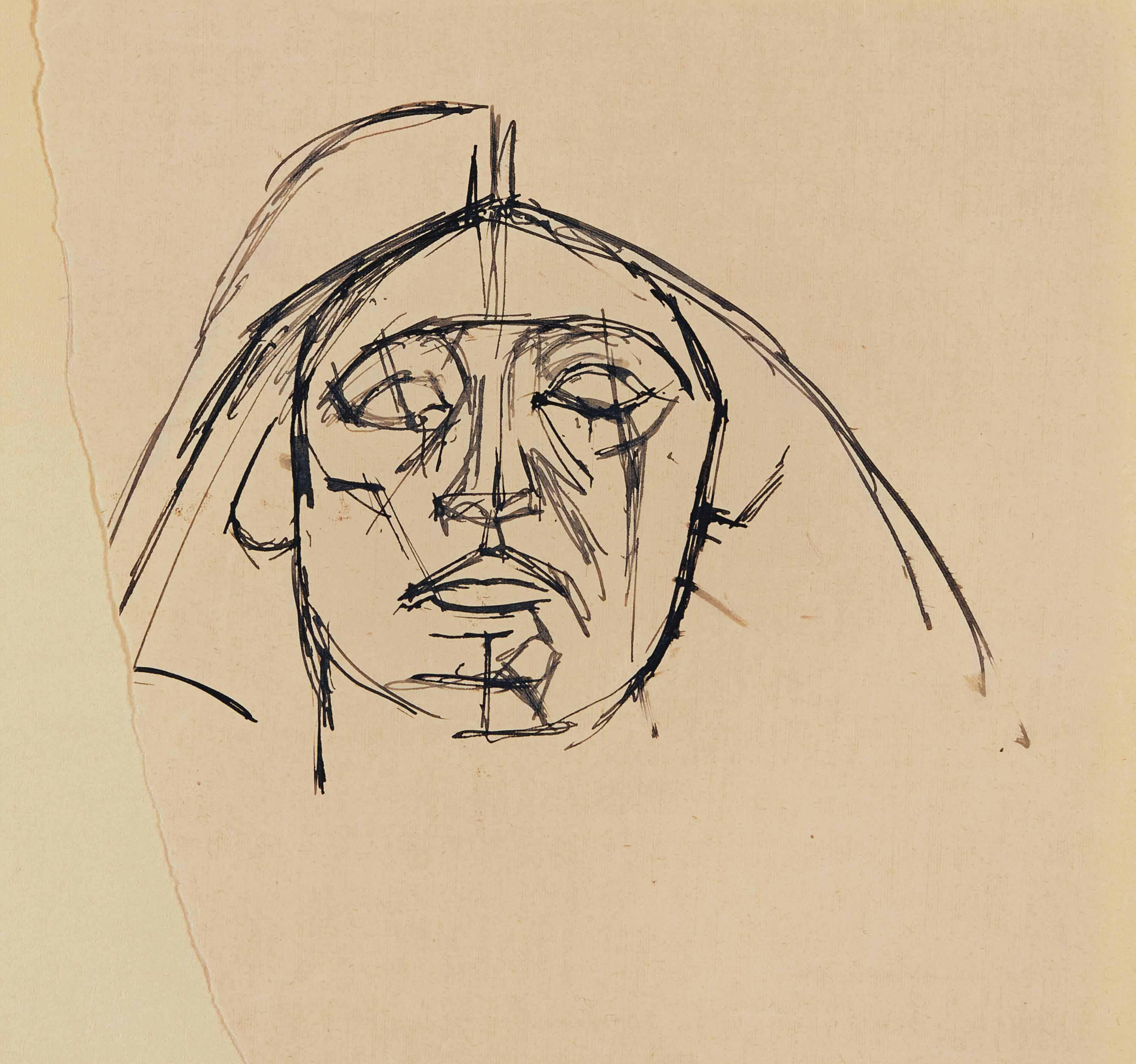 D'Après Une Sculpture Égyptienne: Tête De Ranofer by Alberto Giacometti ...