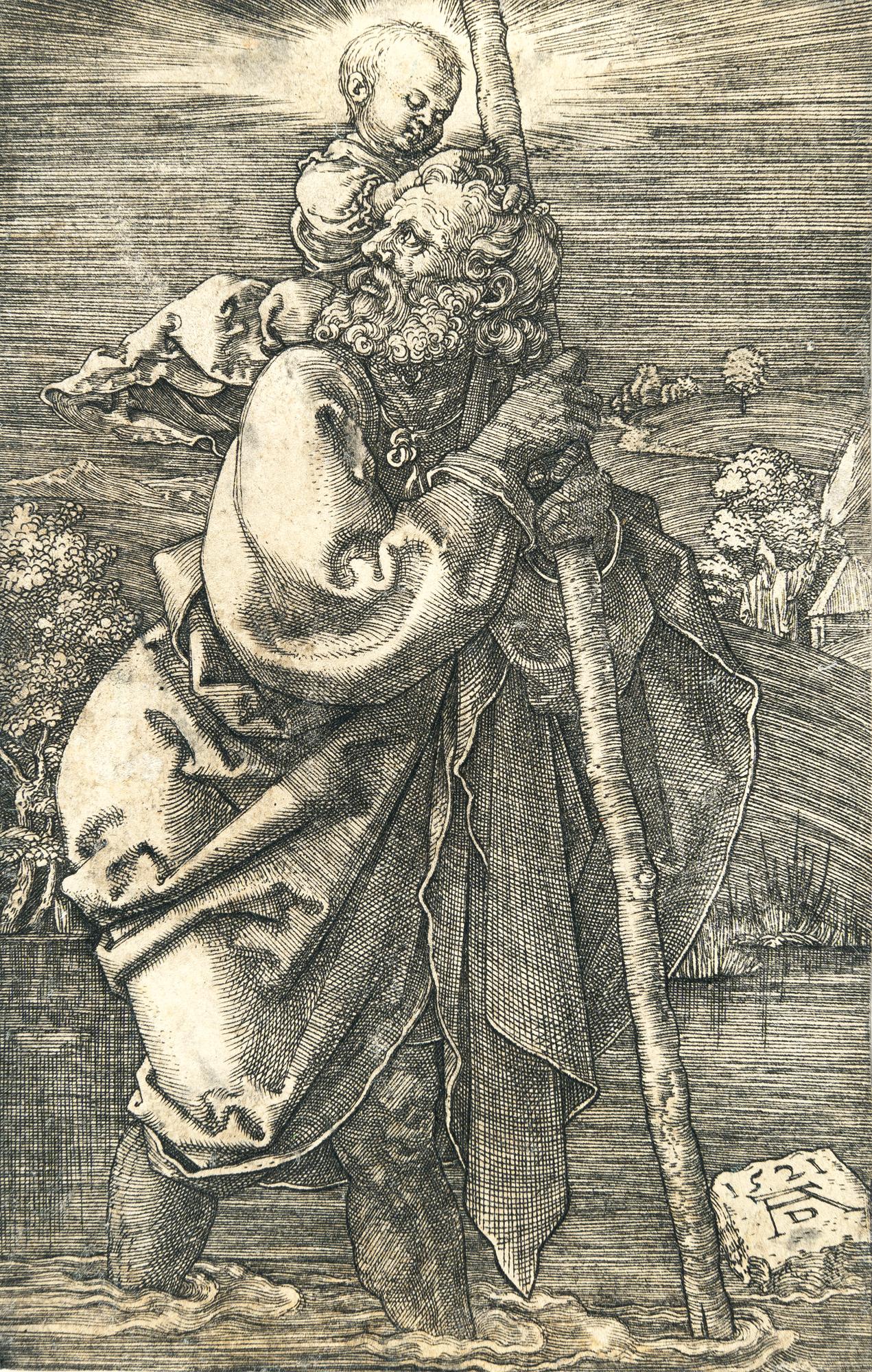 Der heilige Christophorus mit zurückgewandtem Kopfe by Albrecht Dürer ...