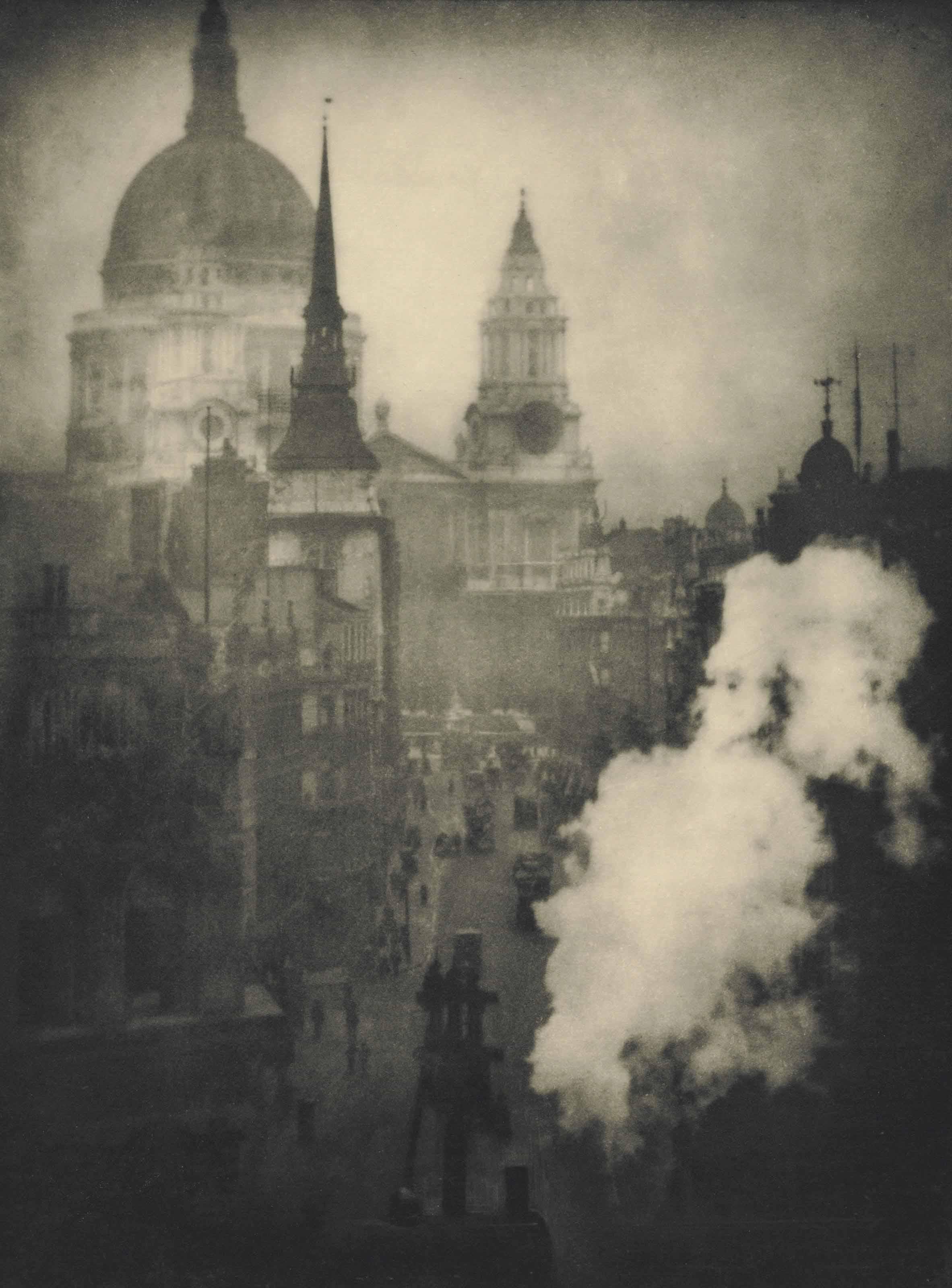 St. Paul's Cathedral from Ludgate Circus, London, 1905 by Alvin Langdon ...