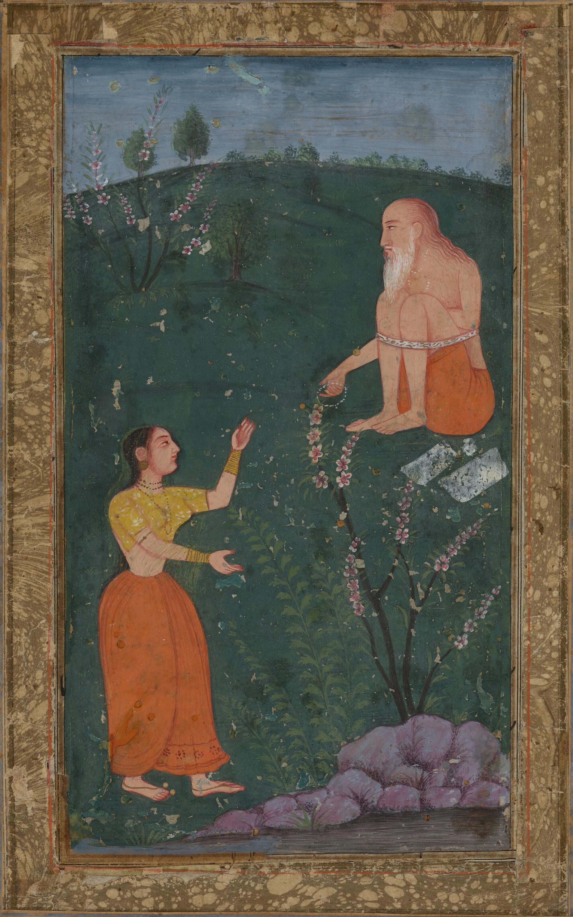 An Illustration From A Ramayana Series: The Nymph Rambha Cursed By ...
