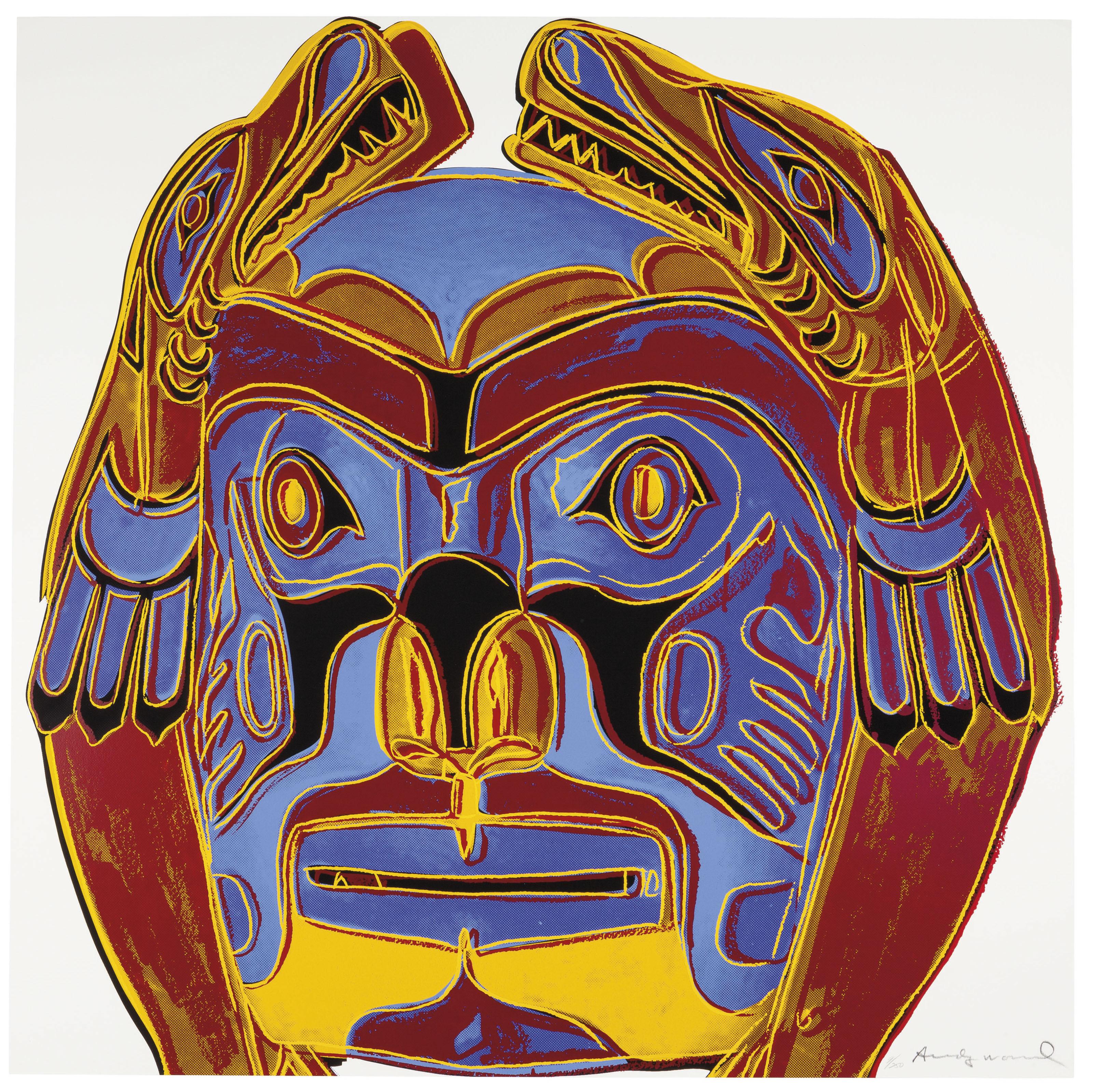 Northwest Coast Mask, from Cowboys and Indians by Andy Warhol | Art.Salon