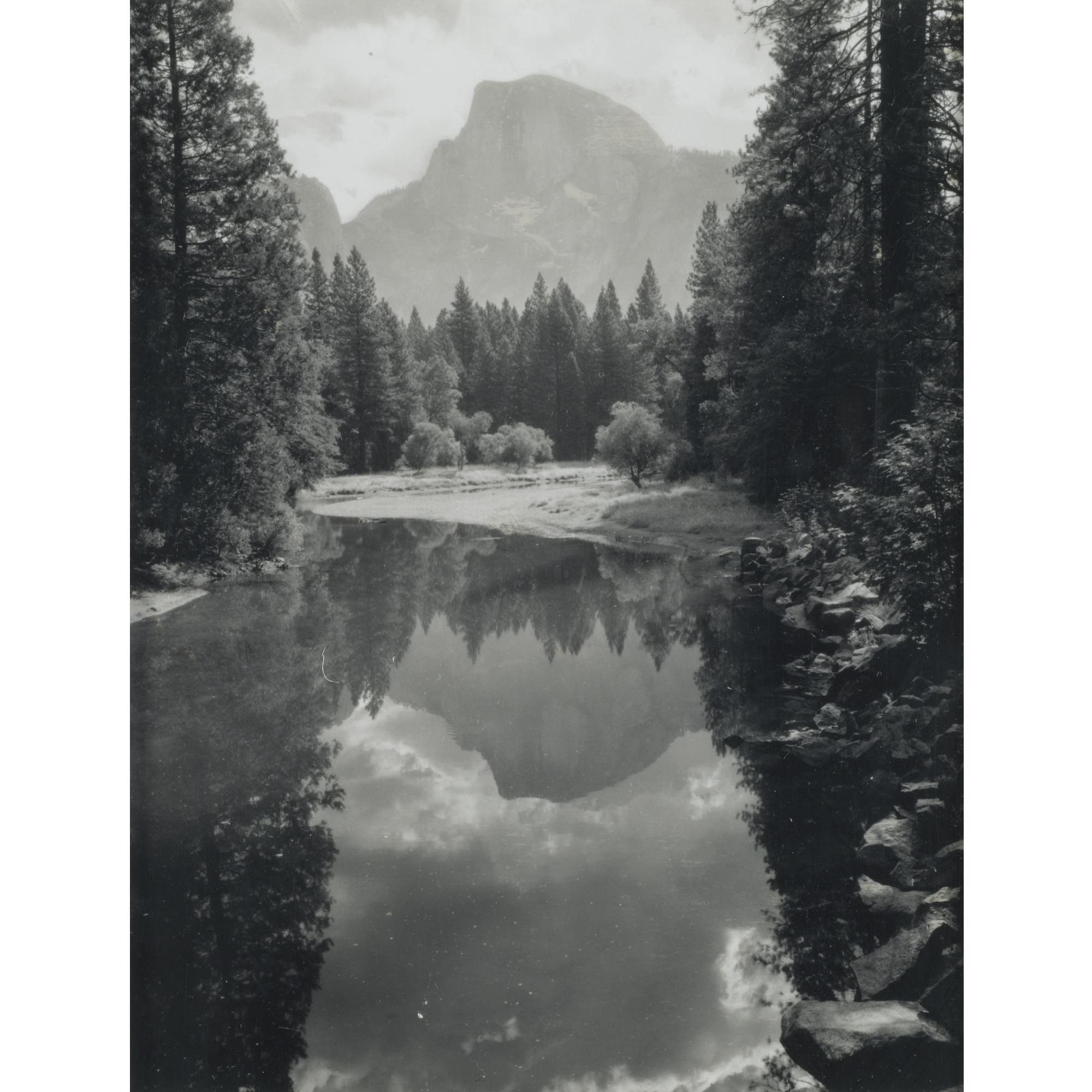 Half Dome, Reflections, Merced River, Yosemite by Ansel Adams | Art.Salon