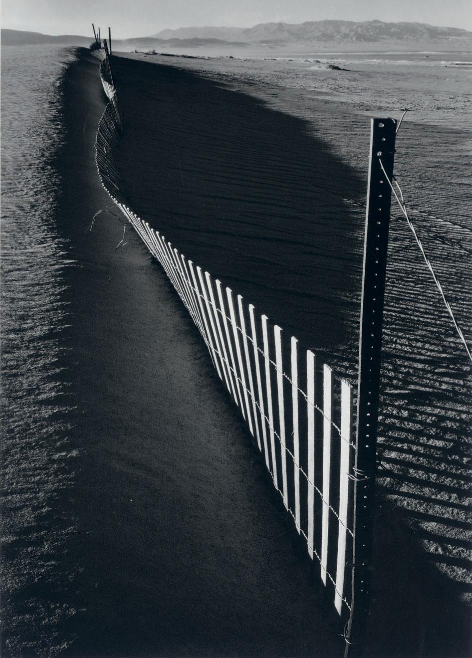 Sand Fence, near Keeler, California, c. 1948 by Ansel Adams | Art.Salon