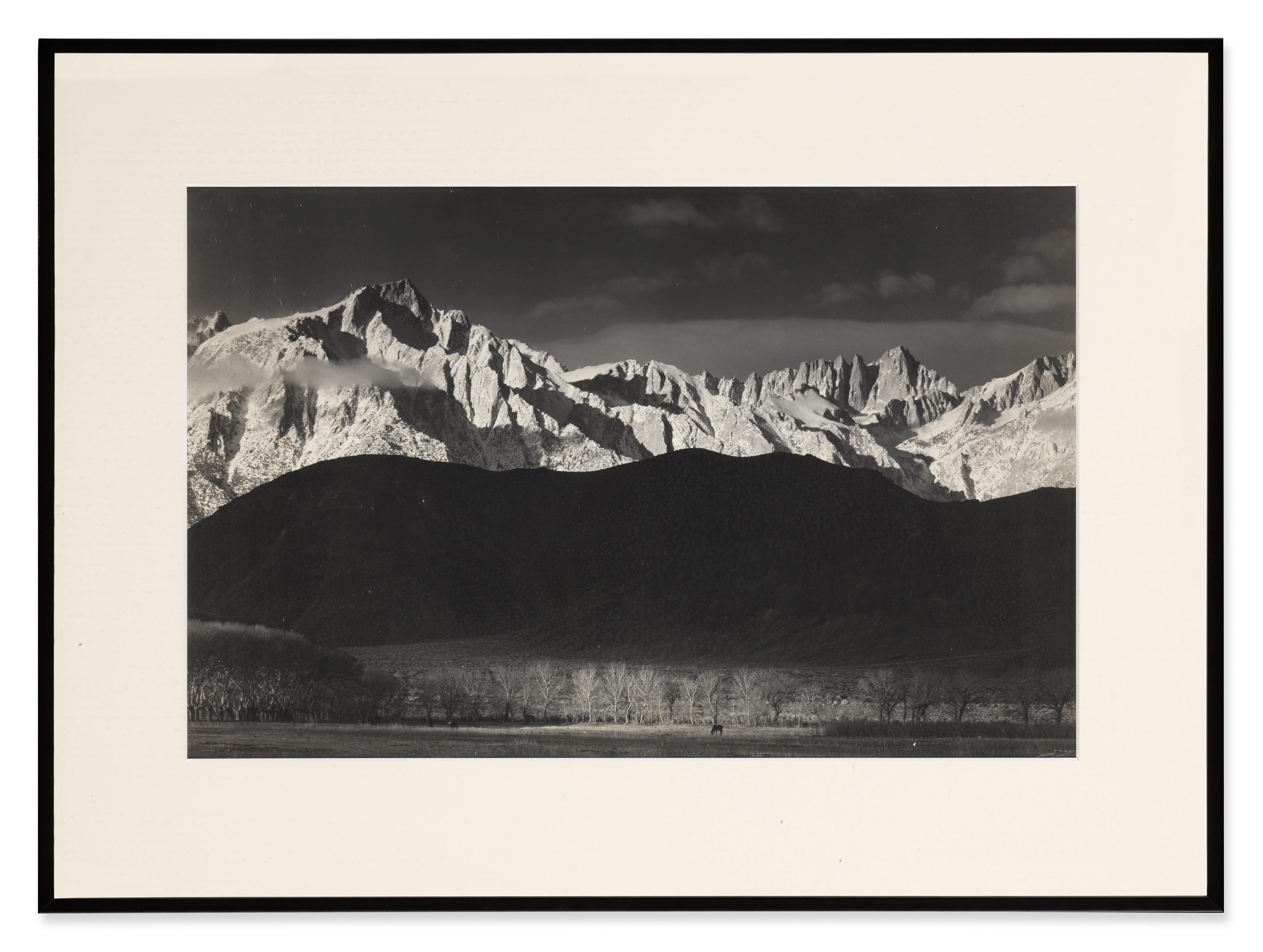 'Sierra Nevada from Lone Pine California' (Winter Sunrise) by Ansel ...