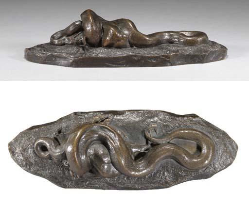 Serpent python avalant une biche, seconde version (Python swallowing a ...