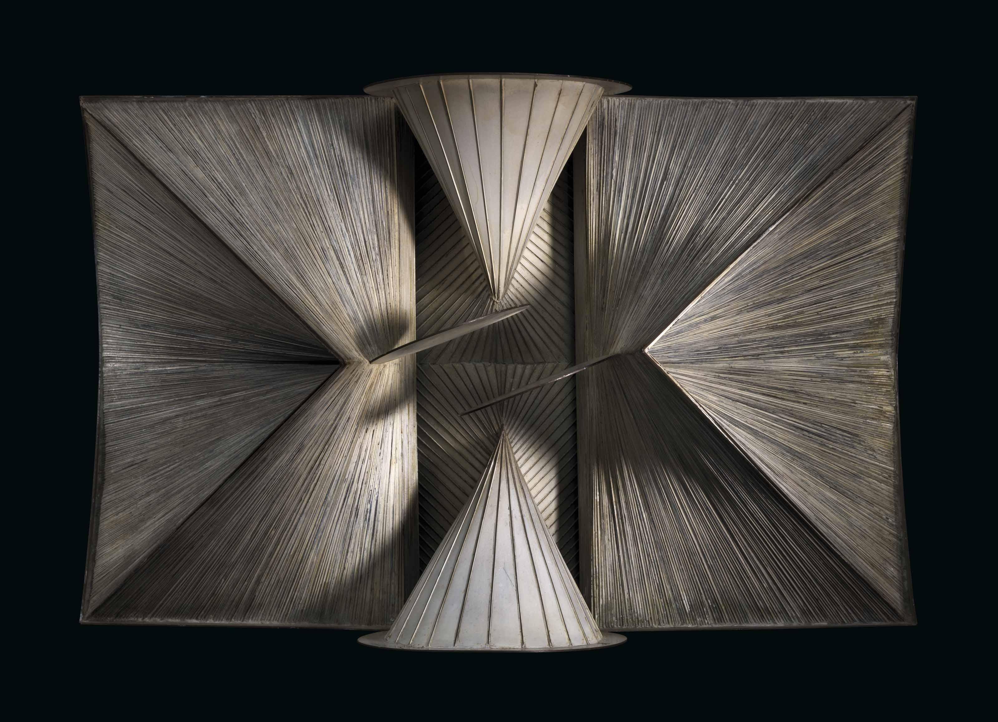 Deux cônes dans un même plan by Antoine Pevsner | Art.Salon