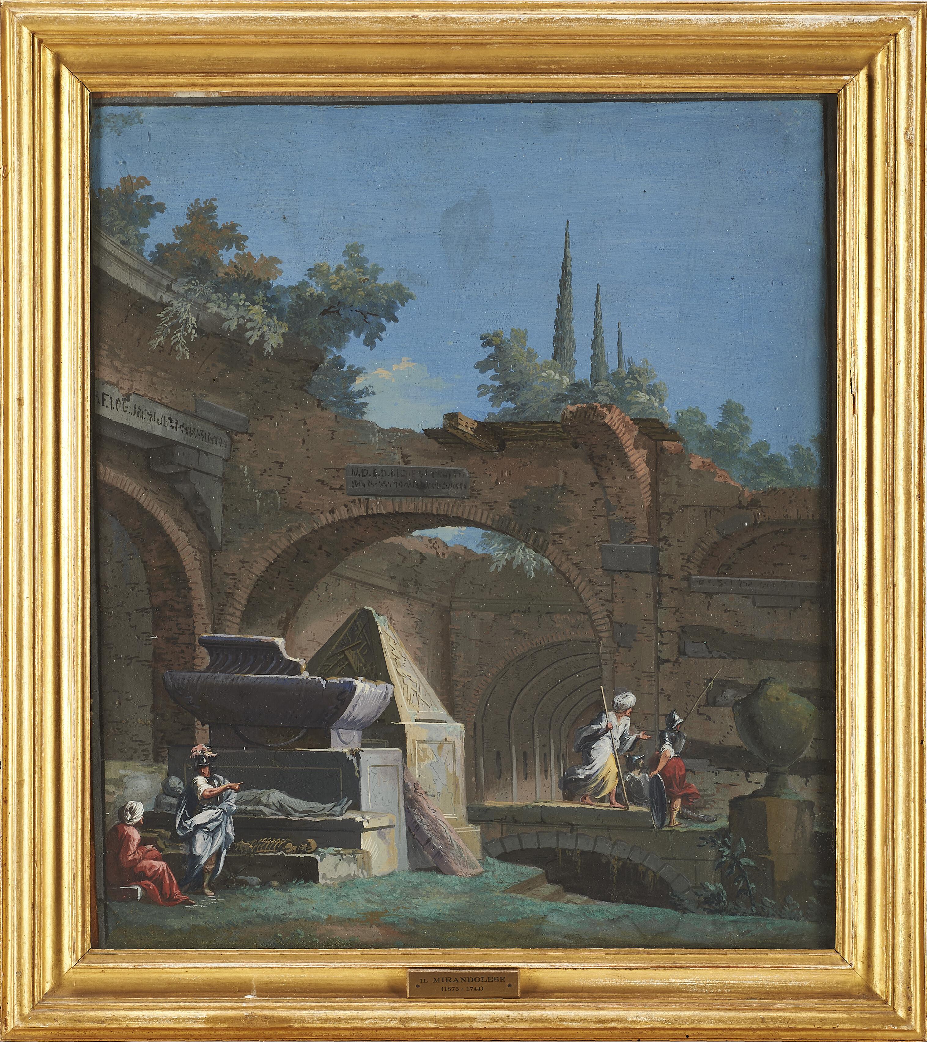 Architectural Capriccio with Classical Ruins and Figures | Art.Salon