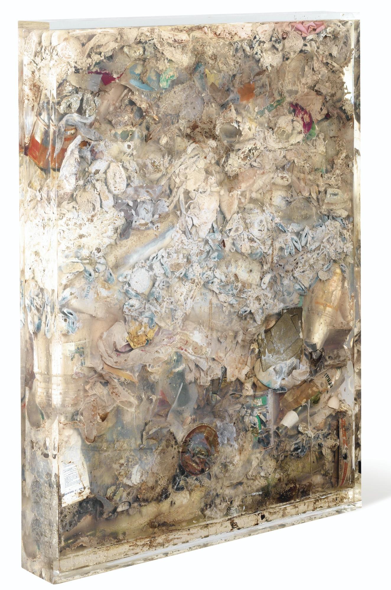 Poubelle Organiquetrashes In Polyester Resin And Plexiglass Box ...