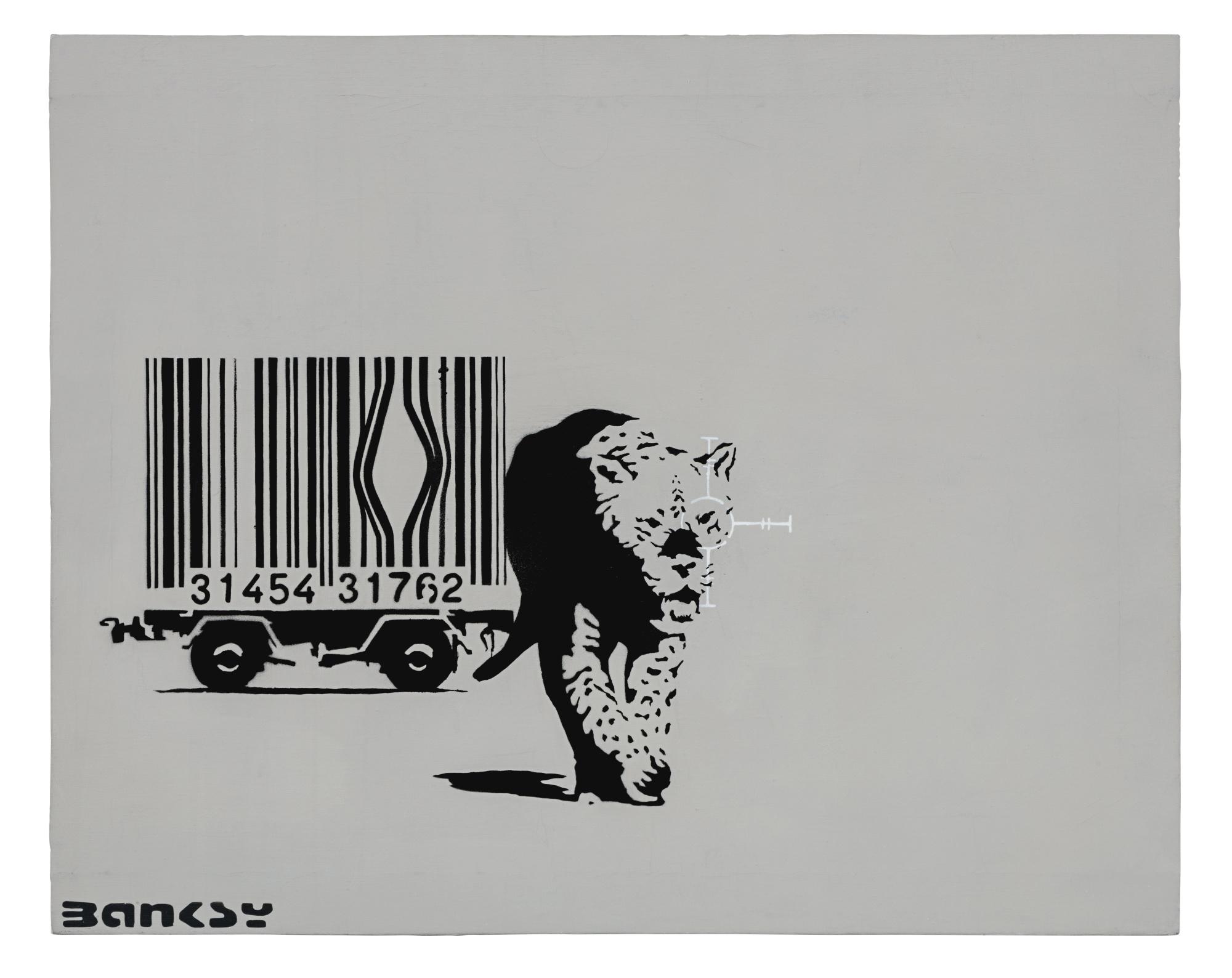 Barcode Leopard by Banksy | Art.Salon