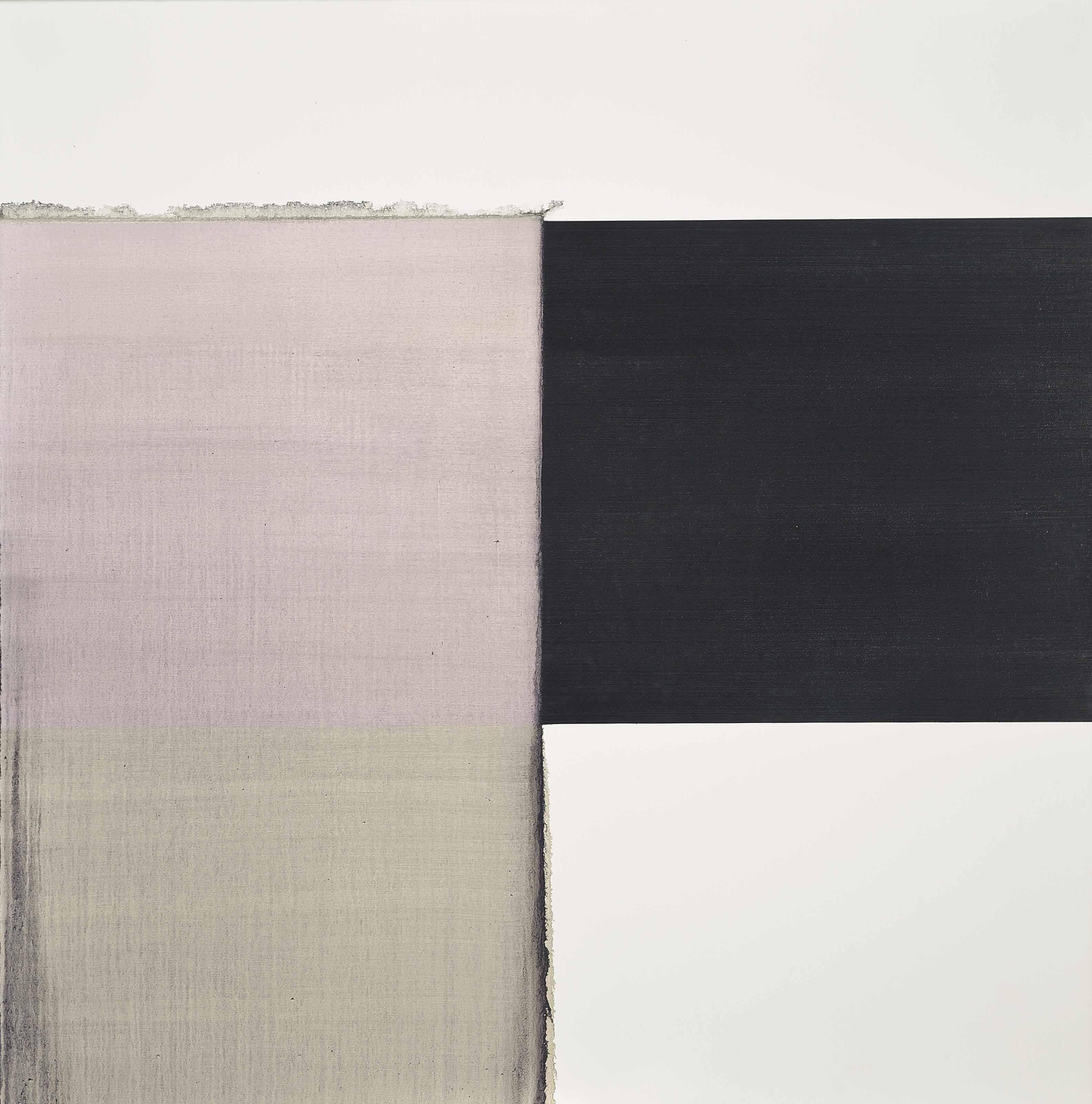 Exposed Painting Intense Black Red Violet by Callum Innes | Art.Salon