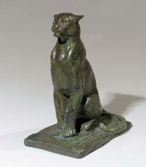 Seated Puma by Charles R. Knight | Art.Salon