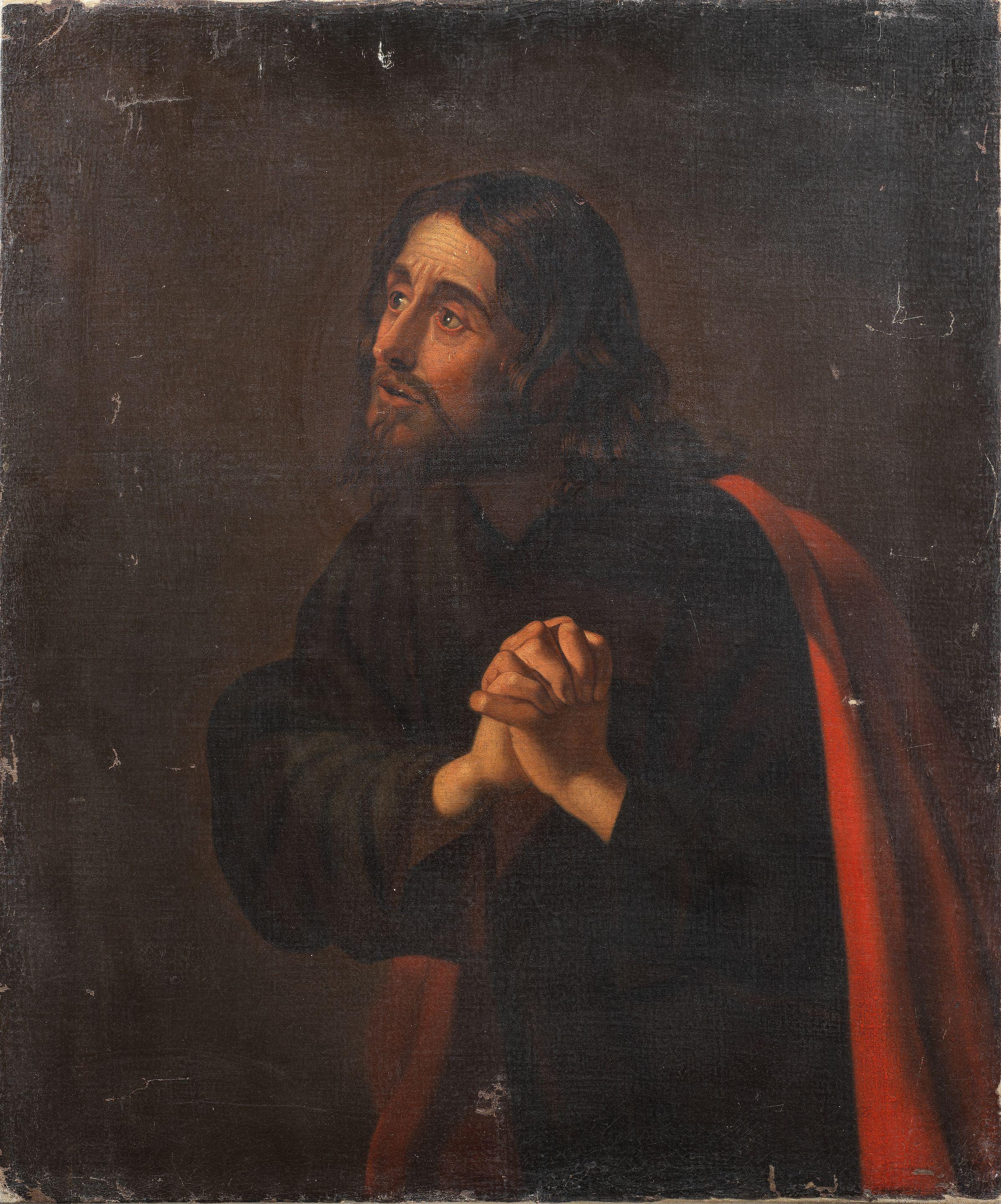 Christ kneeling unframed | Art.Salon