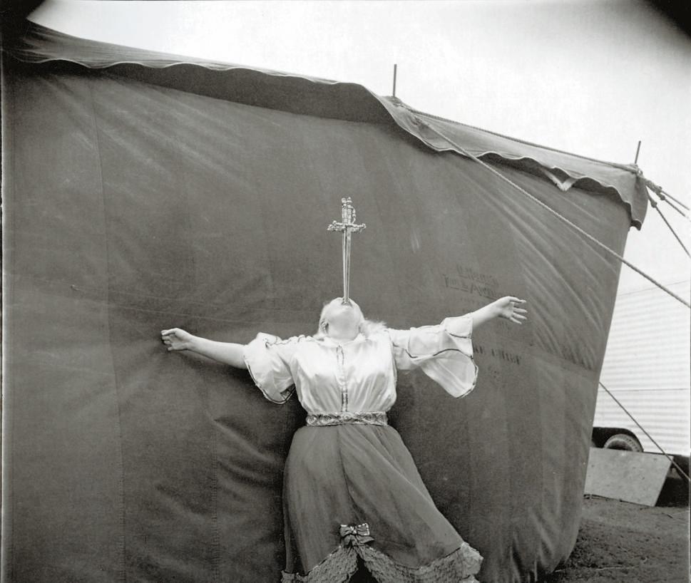 Albino sword swallower at a carnival, Md. 1970 by Diane Arbus | Art.Salon