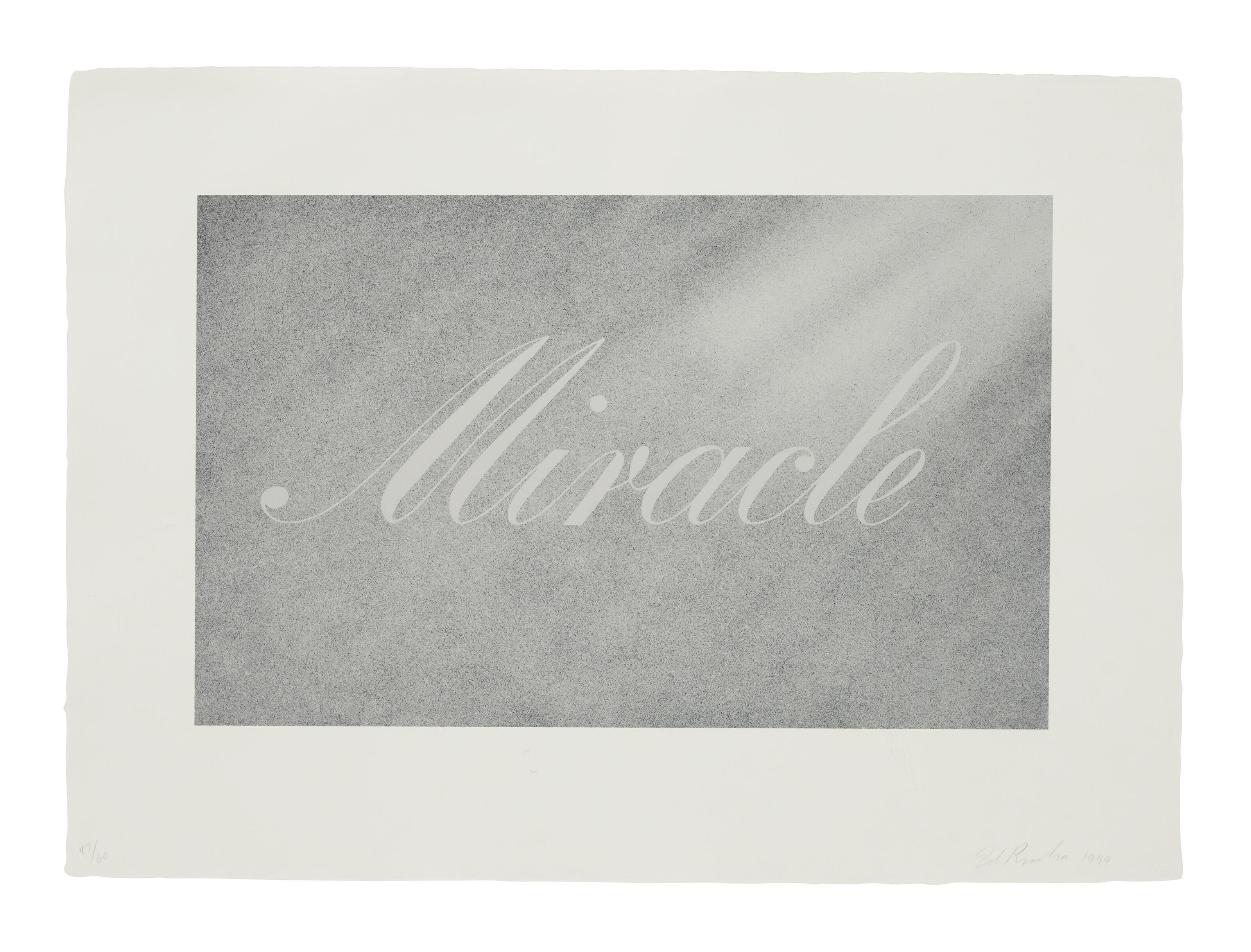 Miracle by Ed Ruscha | Art.Salon