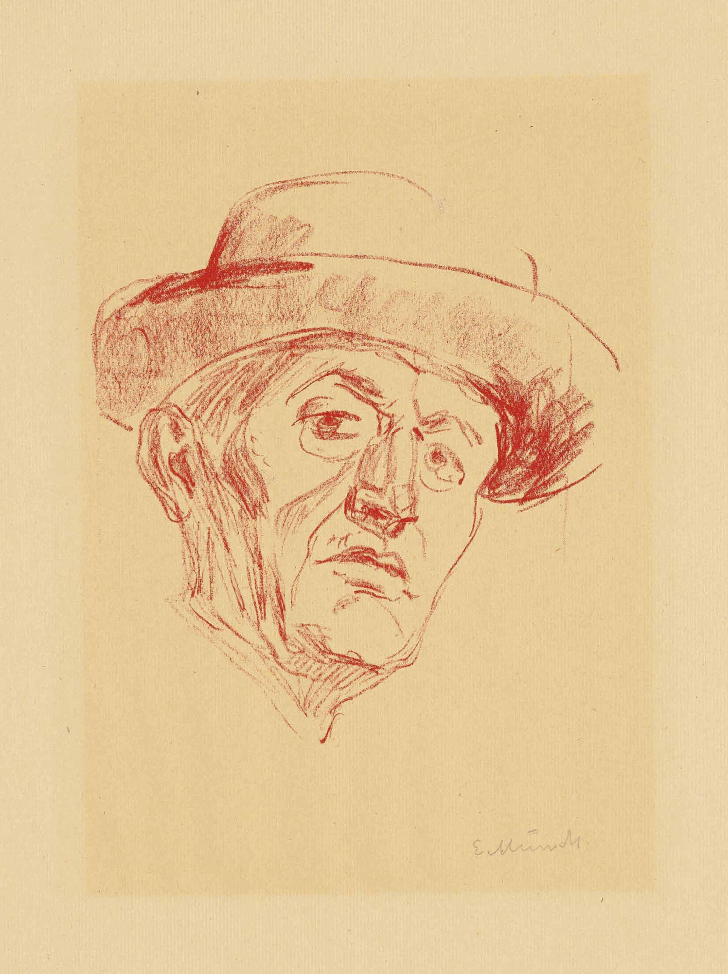Self-Portrait with Hat I by Edvard Munch | Art.Salon