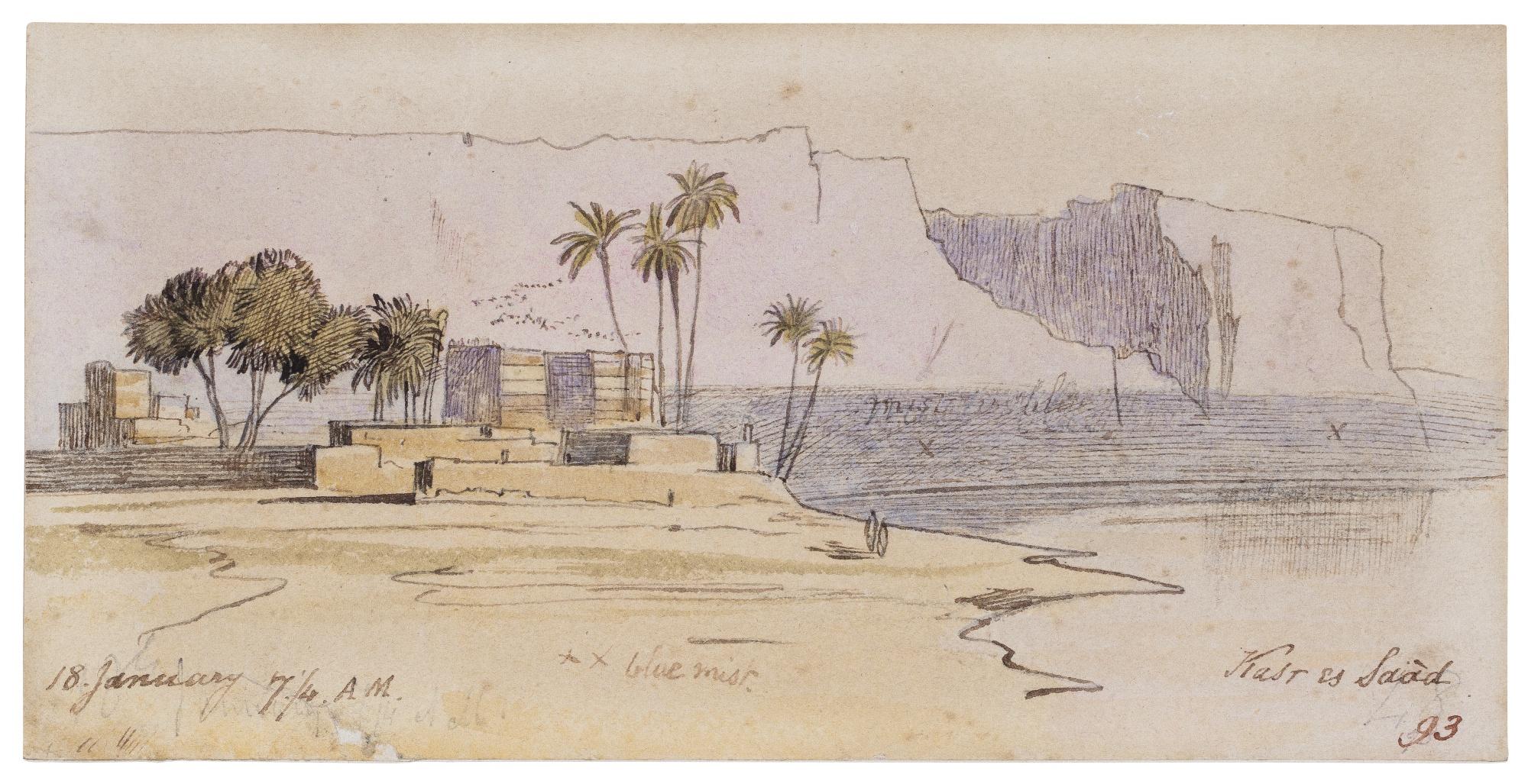 Kasr-Es-Saad, Egypt by Edward Lear | Art.Salon
