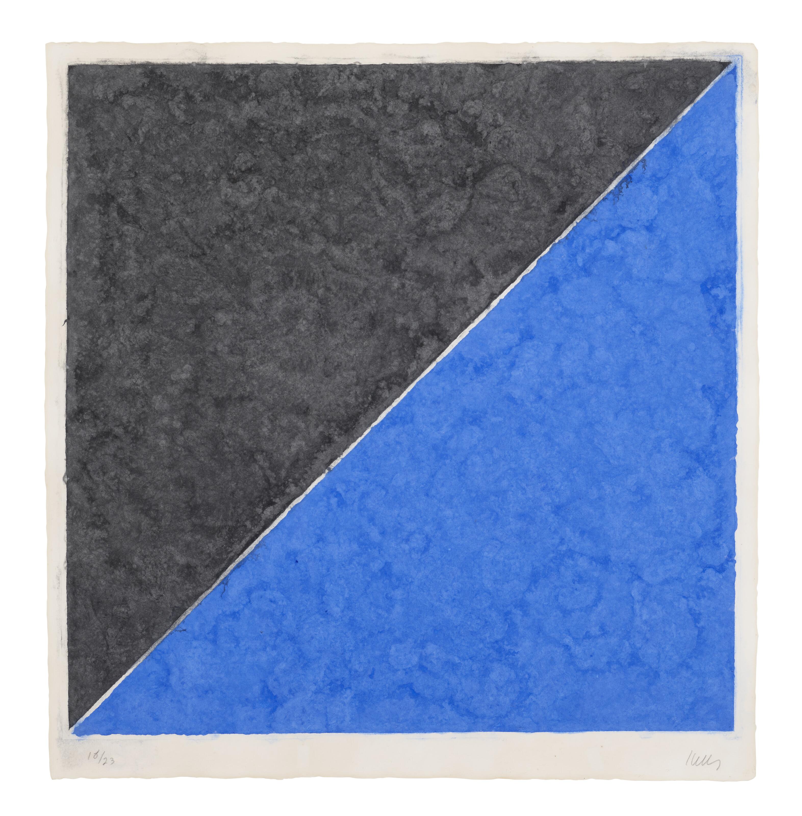 Colored Paper Image XV (Dark Gray and Blue) by Ellsworth Kelly | Art.Salon