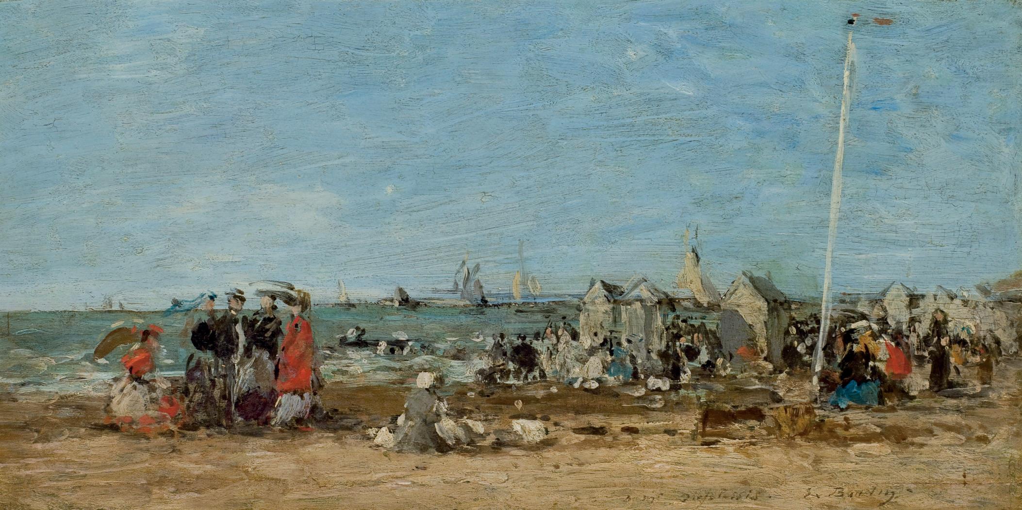 Trouville. Scène de plage by Eugene Boudin | Art.Salon