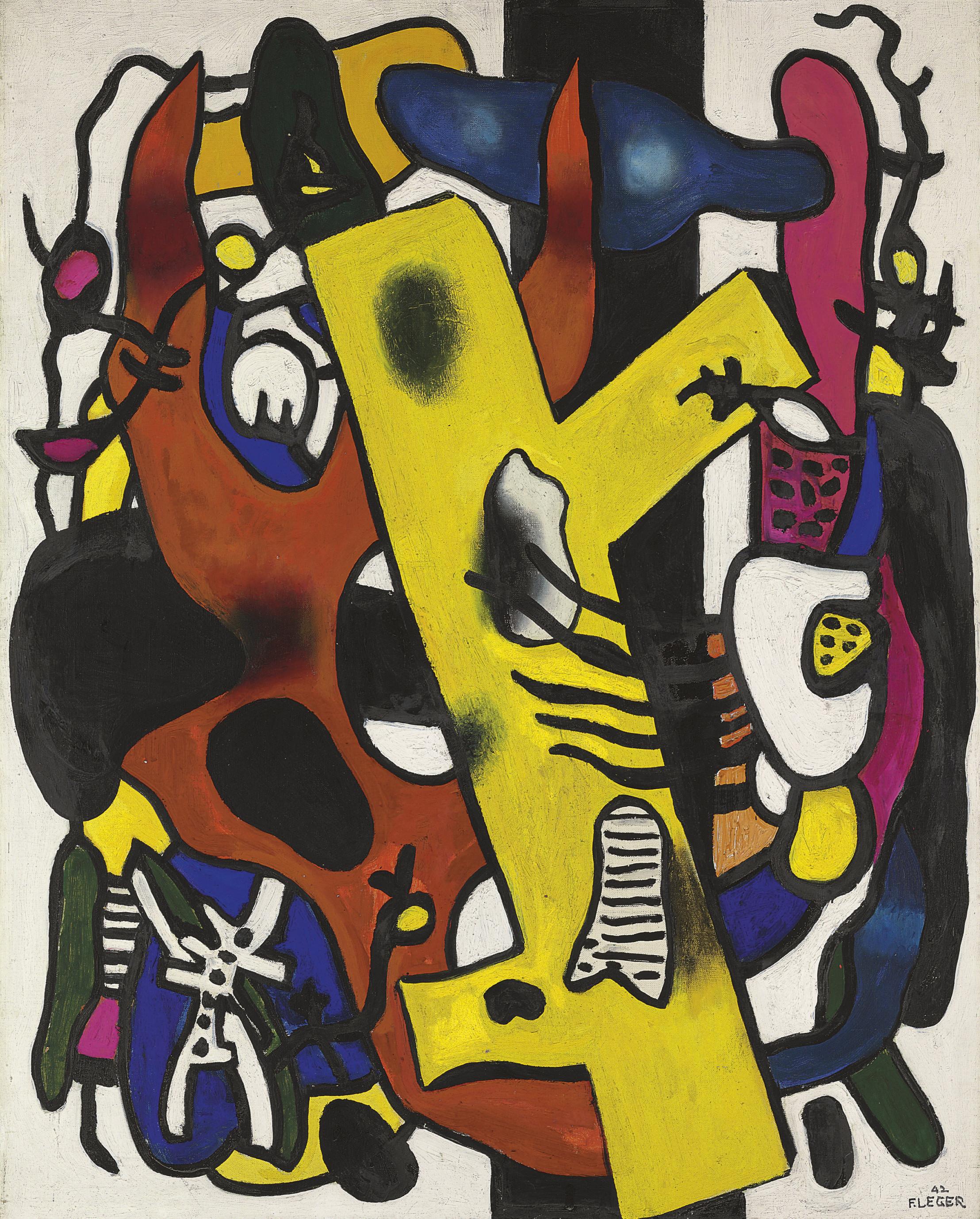 Composition en noir et jaune by Fernand Leger | Art.Salon
