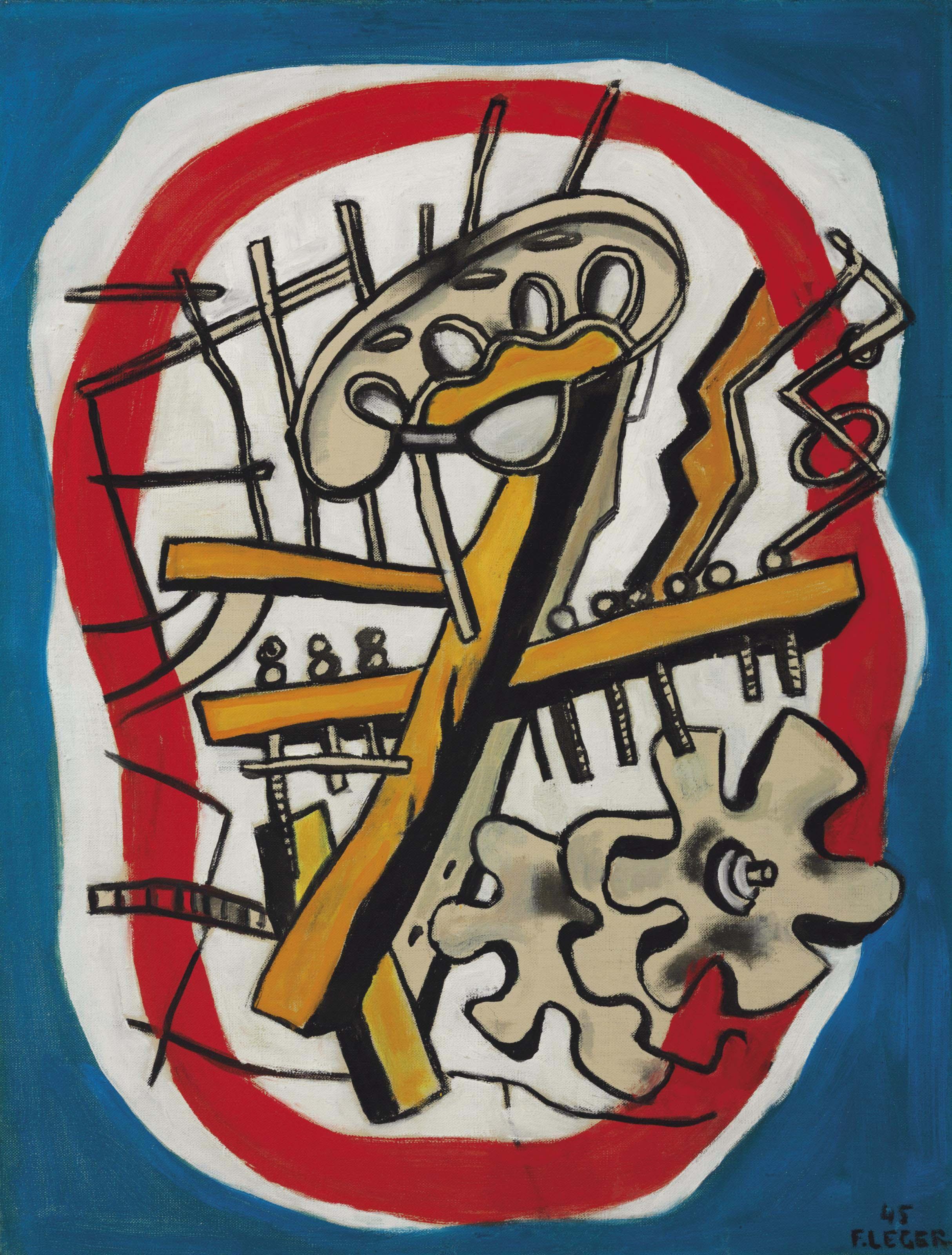 Elément Mécanique Sur Fond Bleu (Les Machines Agricoles) by Fernand ...