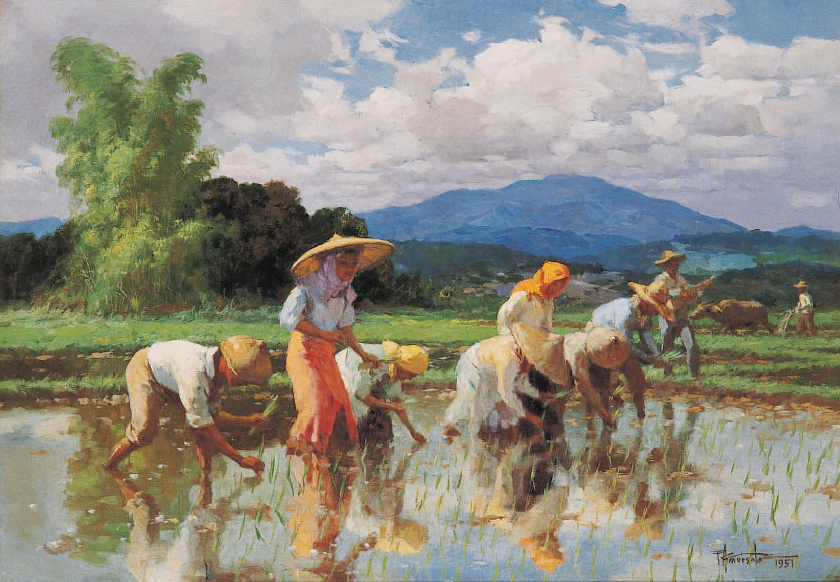 Rice planting by Fernando Cueto Amorsolo | Art.Salon