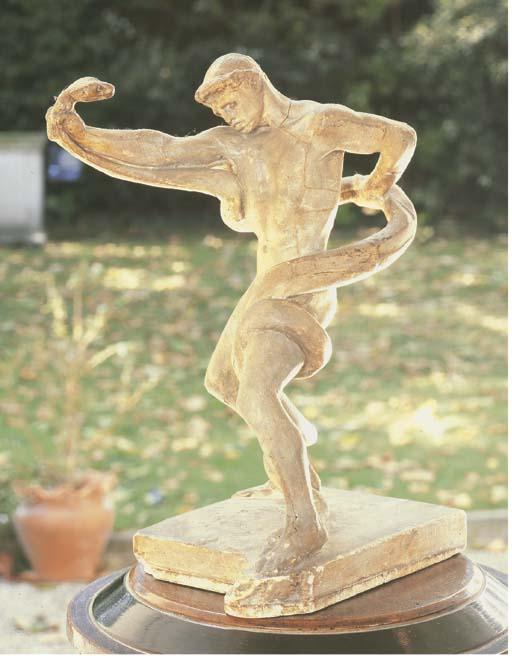 Study for 'An Athlete wrestling with a Python' by Frederic, Lord ...