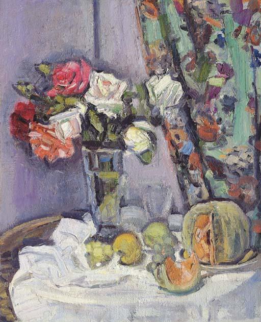 Still life with flowers by George Leslie Hunter | Art.Salon