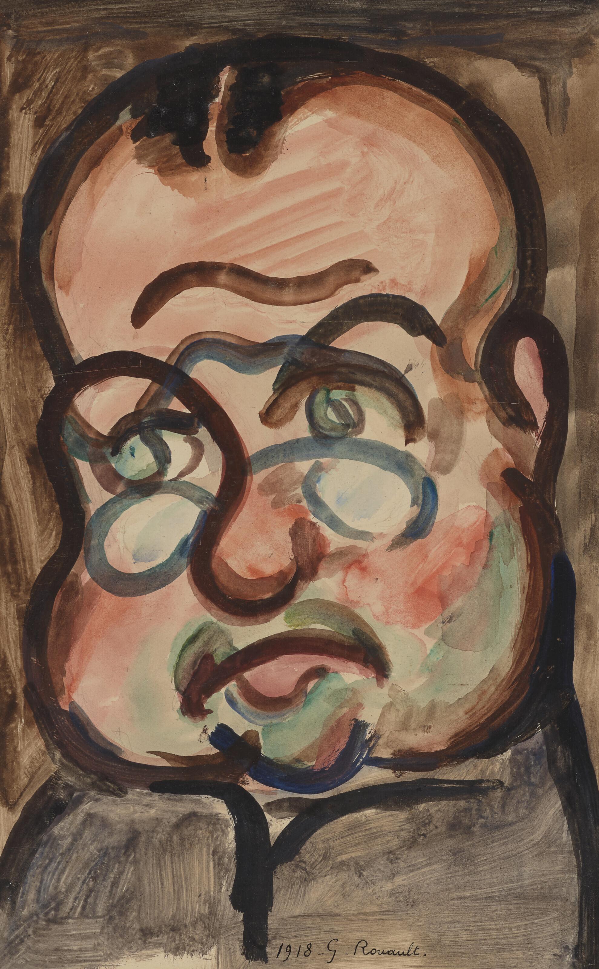 Homme au lorgnon by Georges Rouault | Art.Salon