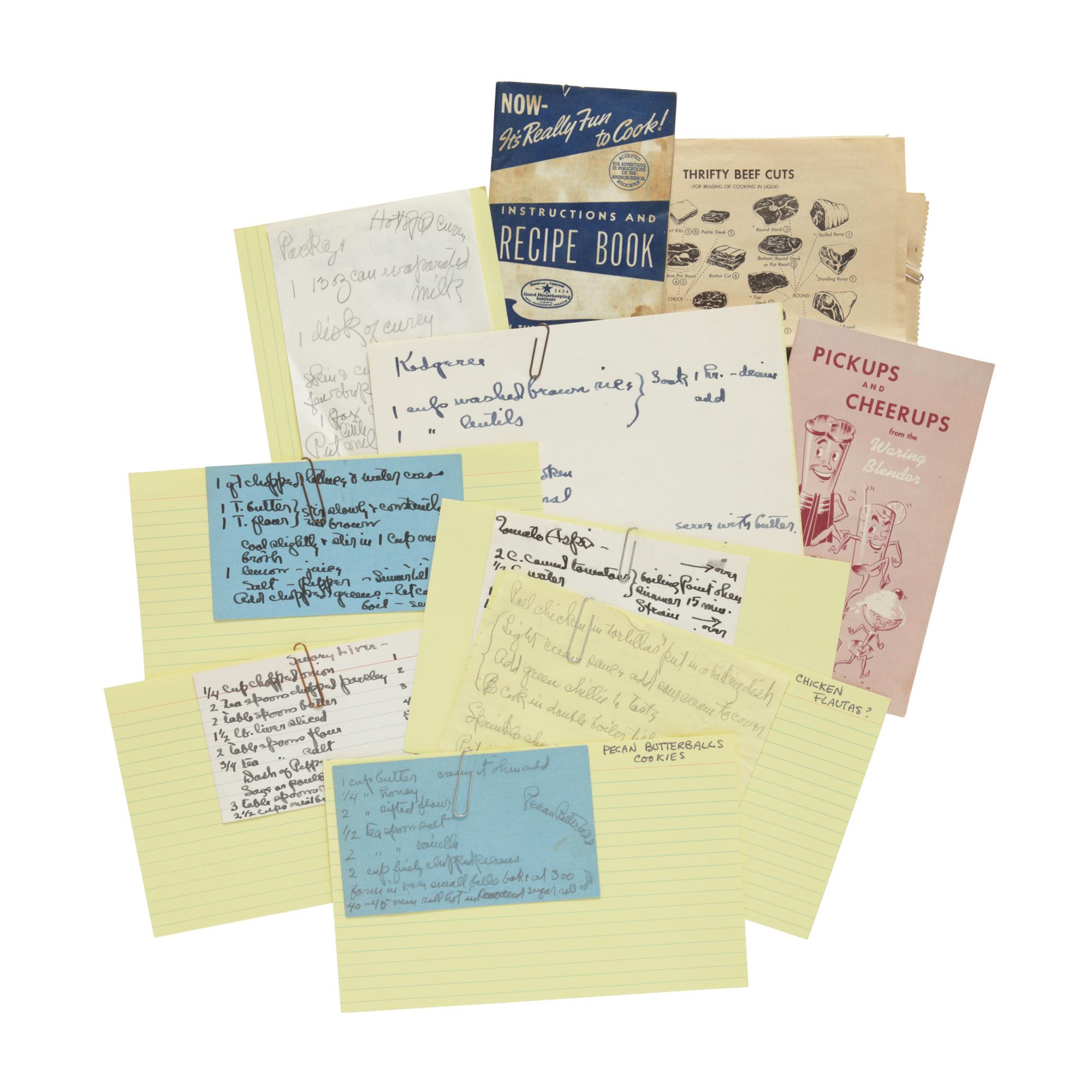 The Artist'S Recipe Card File. Circa 1950S–1970S by Georgia O'Keeffe ...