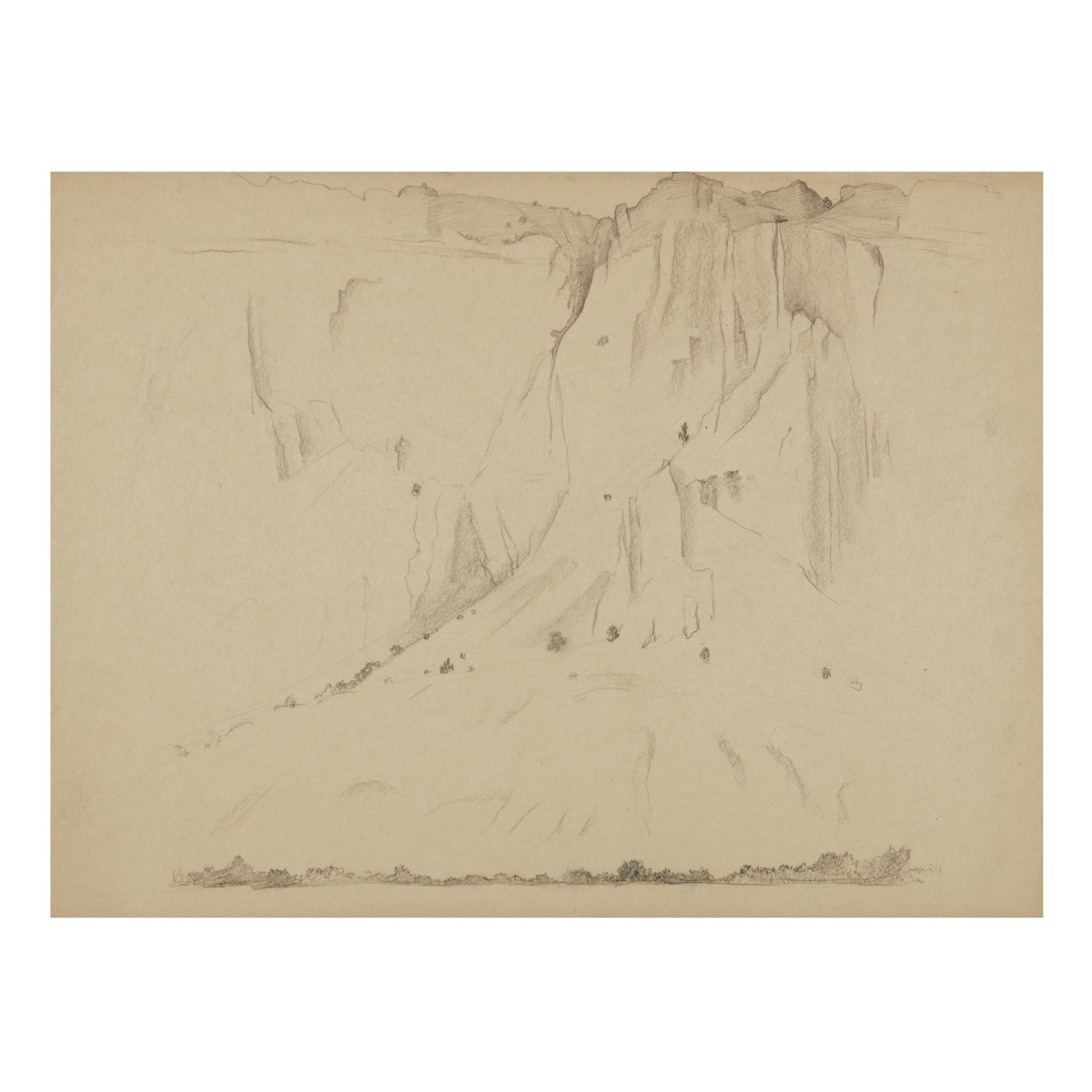 Untitled (Ghost Ranch Cliff) by Georgia O'Keeffe | Art.Salon