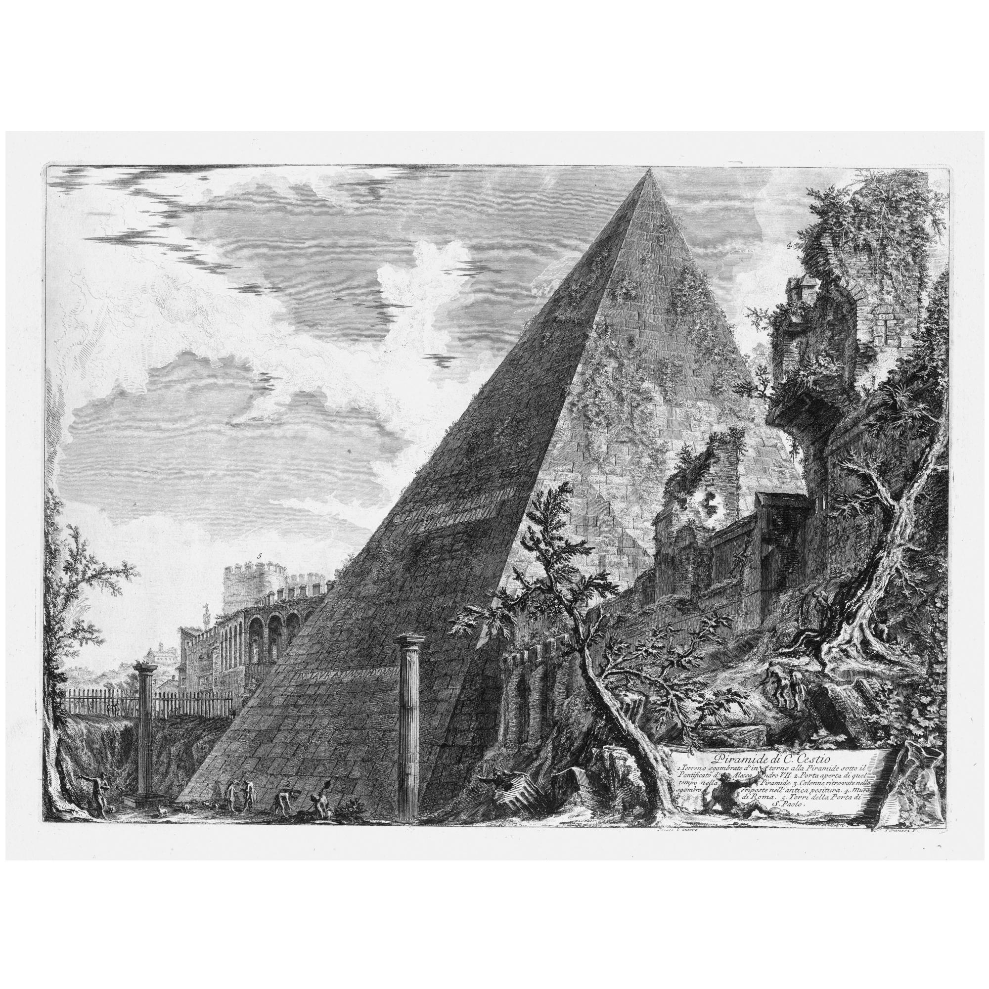 Harbour And Quay; The Pyramid Of Caius Cestius; Capitol; Basilica Of ...