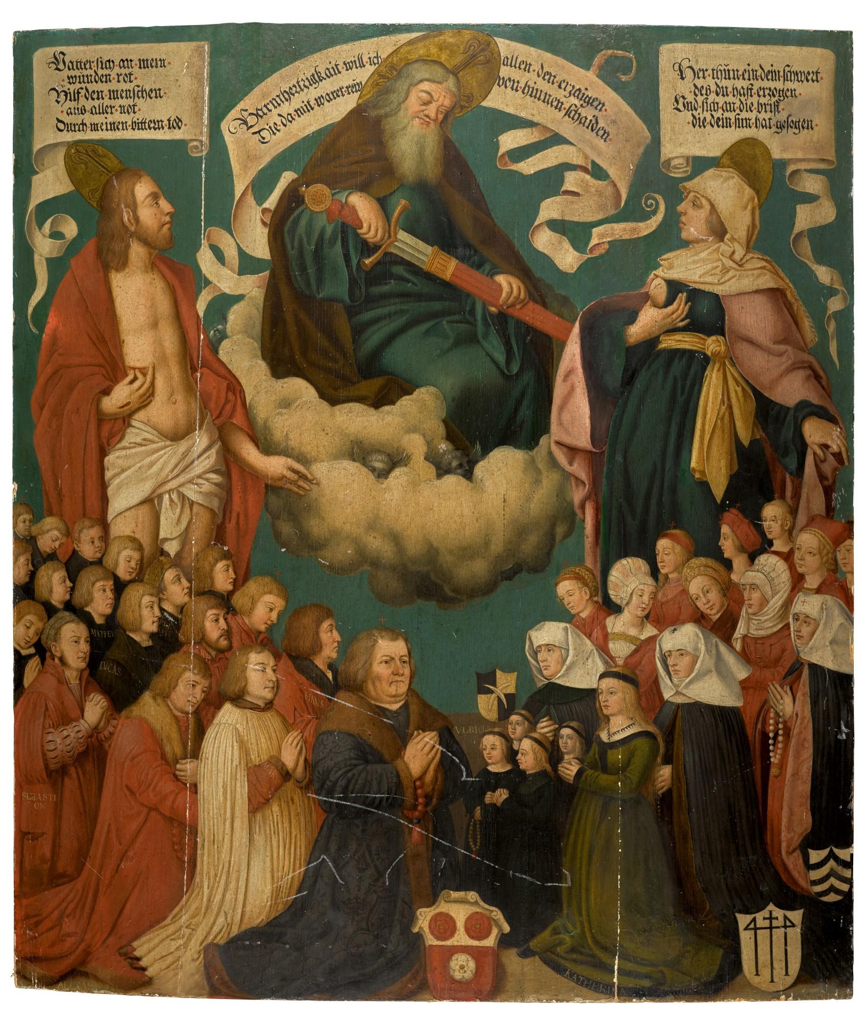 God The Father, Christ And The Virgin Mary With Donors | Art.Salon