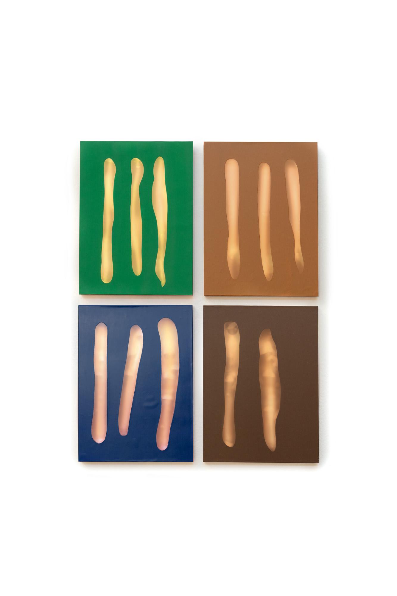 Mr Green, Mr Orange, Mr Blue and Mr Brown by Günther Förg | Art.Salon