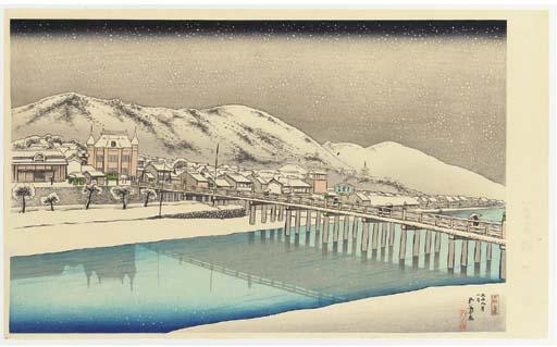 Kyoto Sanjo Ohashi (Great Bridge At Sanjo, Kyoto), 1920.1 by Hashiguchi ...