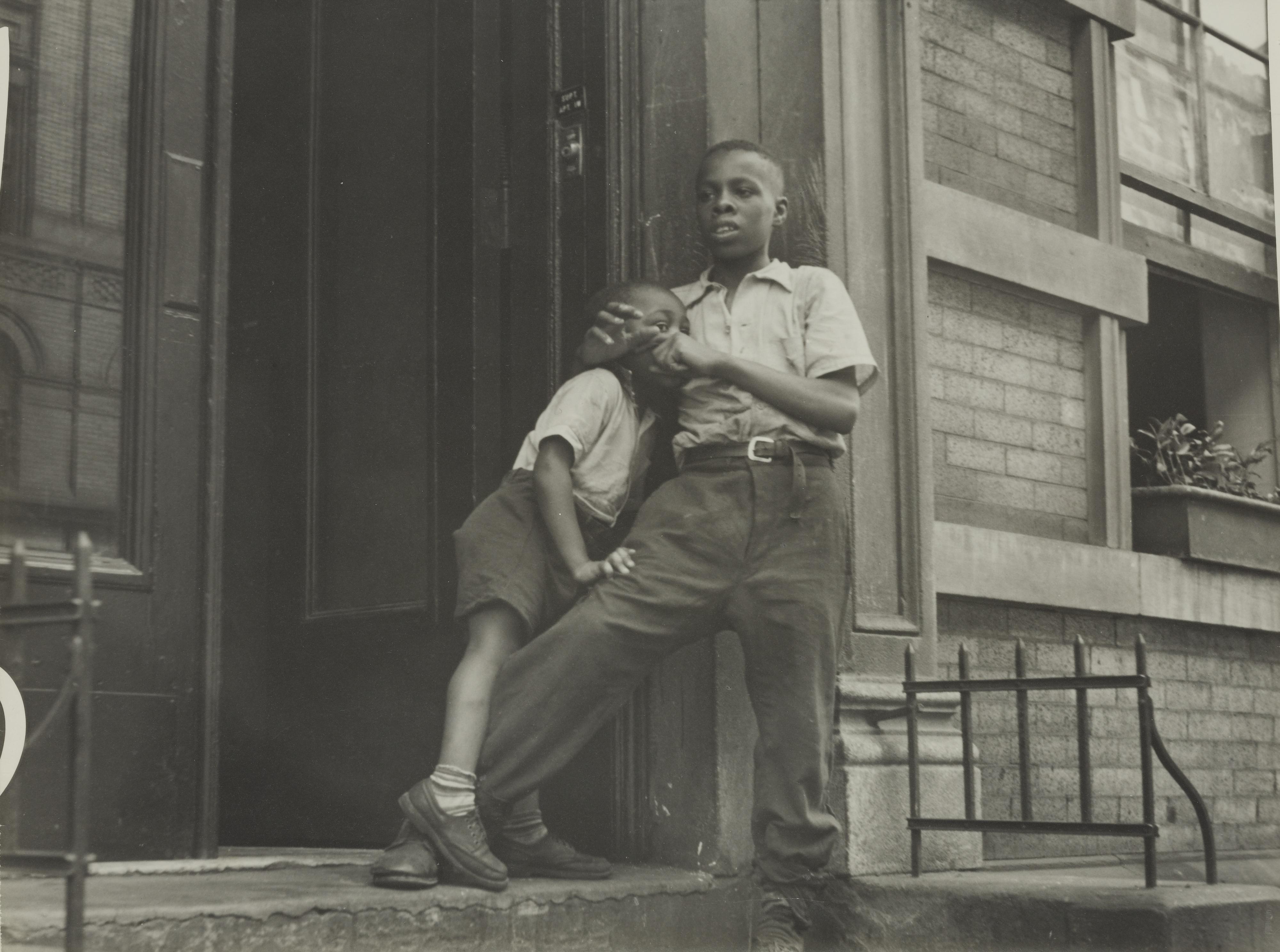 New York (Young Man Pinching His Brother'S Nose) by Helen Levitt | Art ...