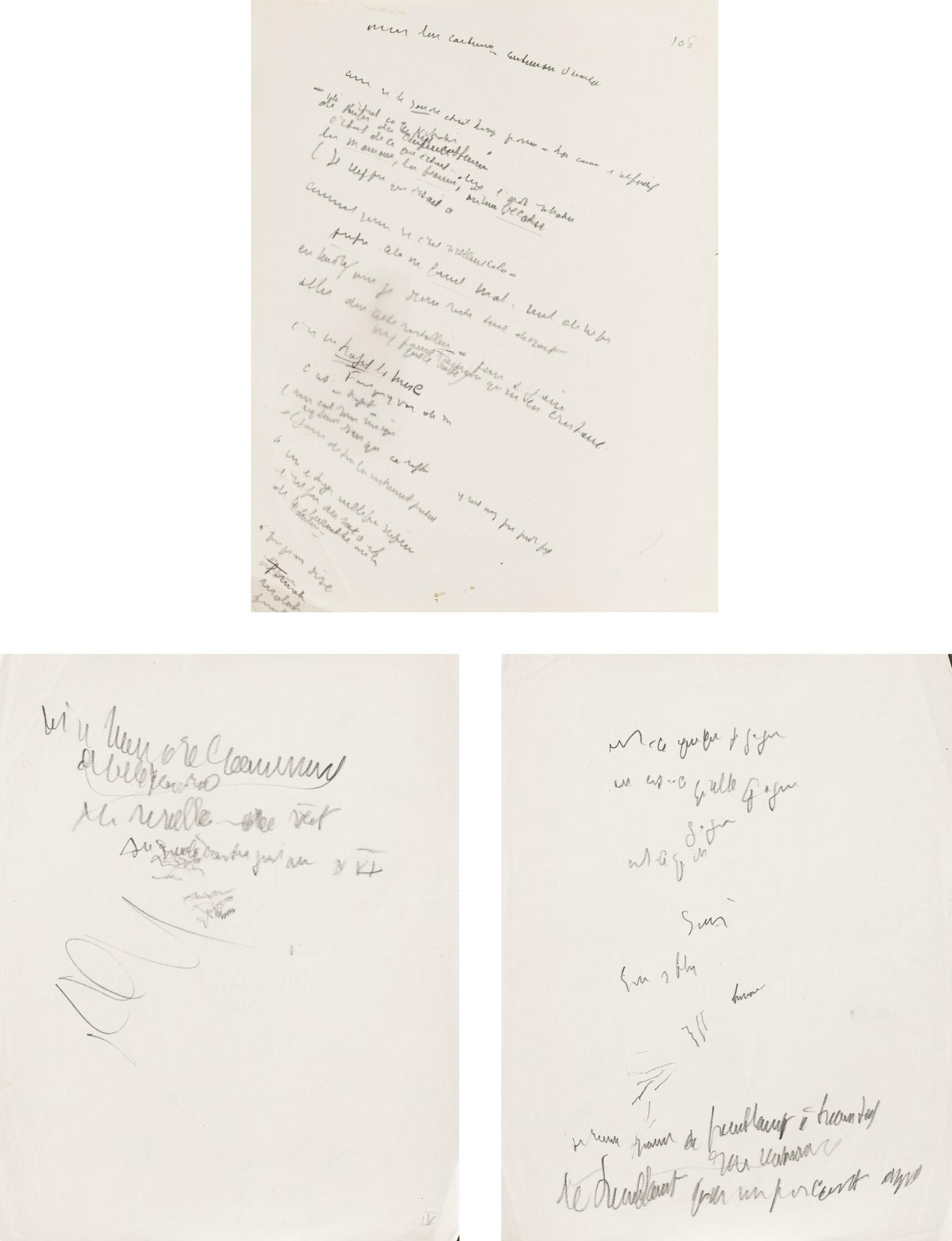 Ecriture Mescalinienne Pour Misérable Miracle. [1955]. by Henri Michaux ...