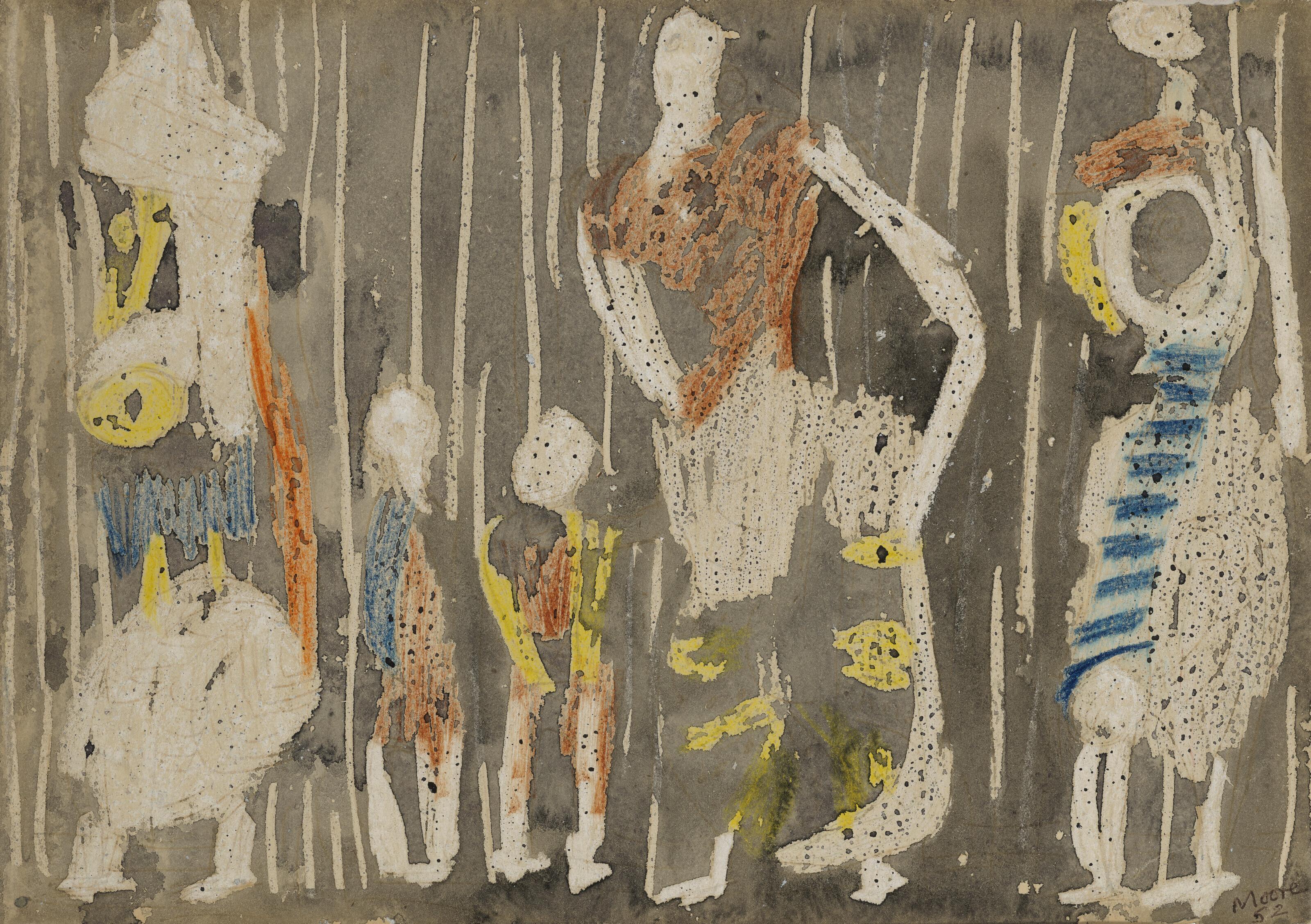 Textile Design: Standing Figures by Henry Moore, O.M., C.H. | Art.Salon