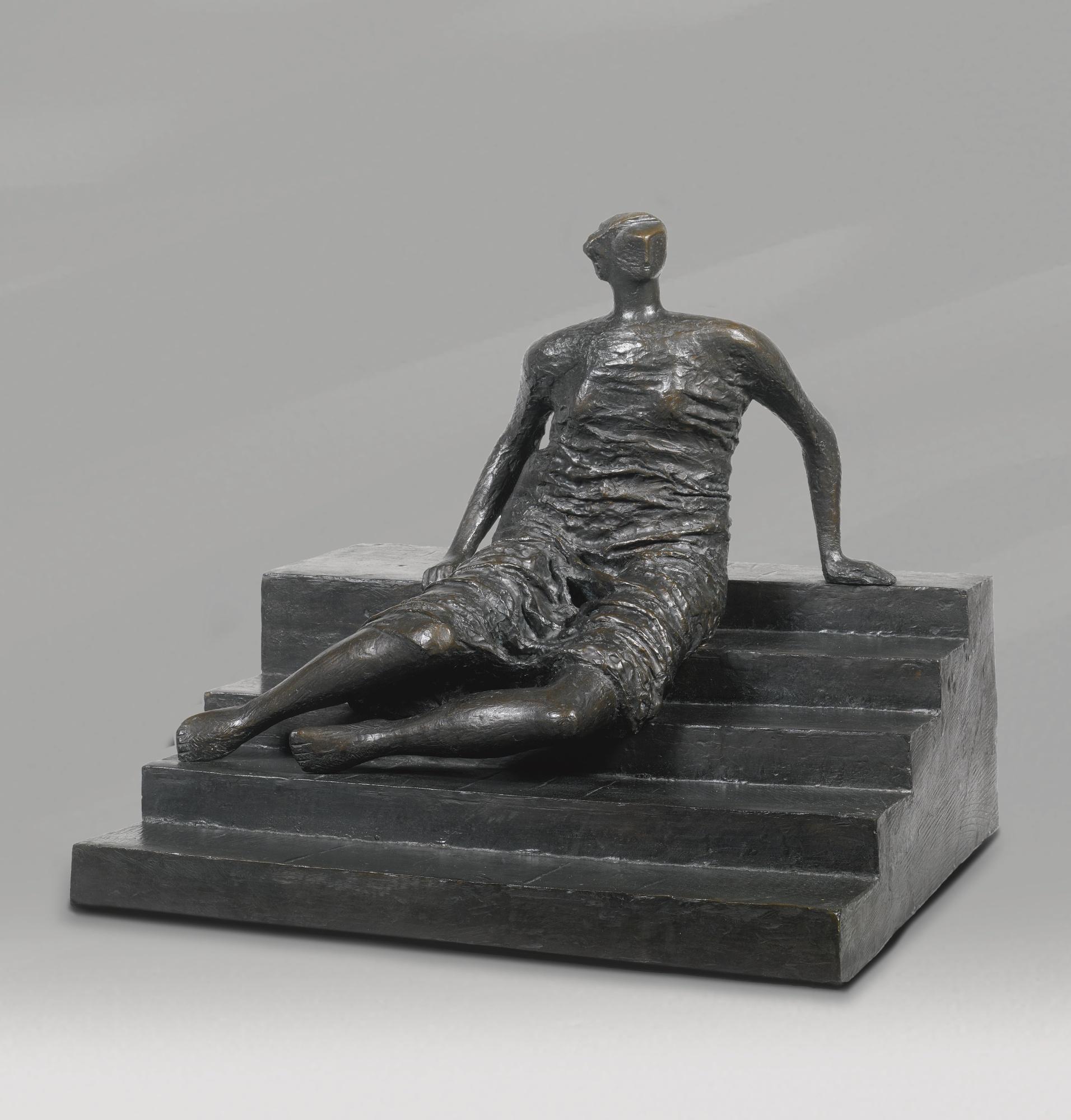 Figure On Steps: Working Model For Draped Seated Woman by Henry Moore ...