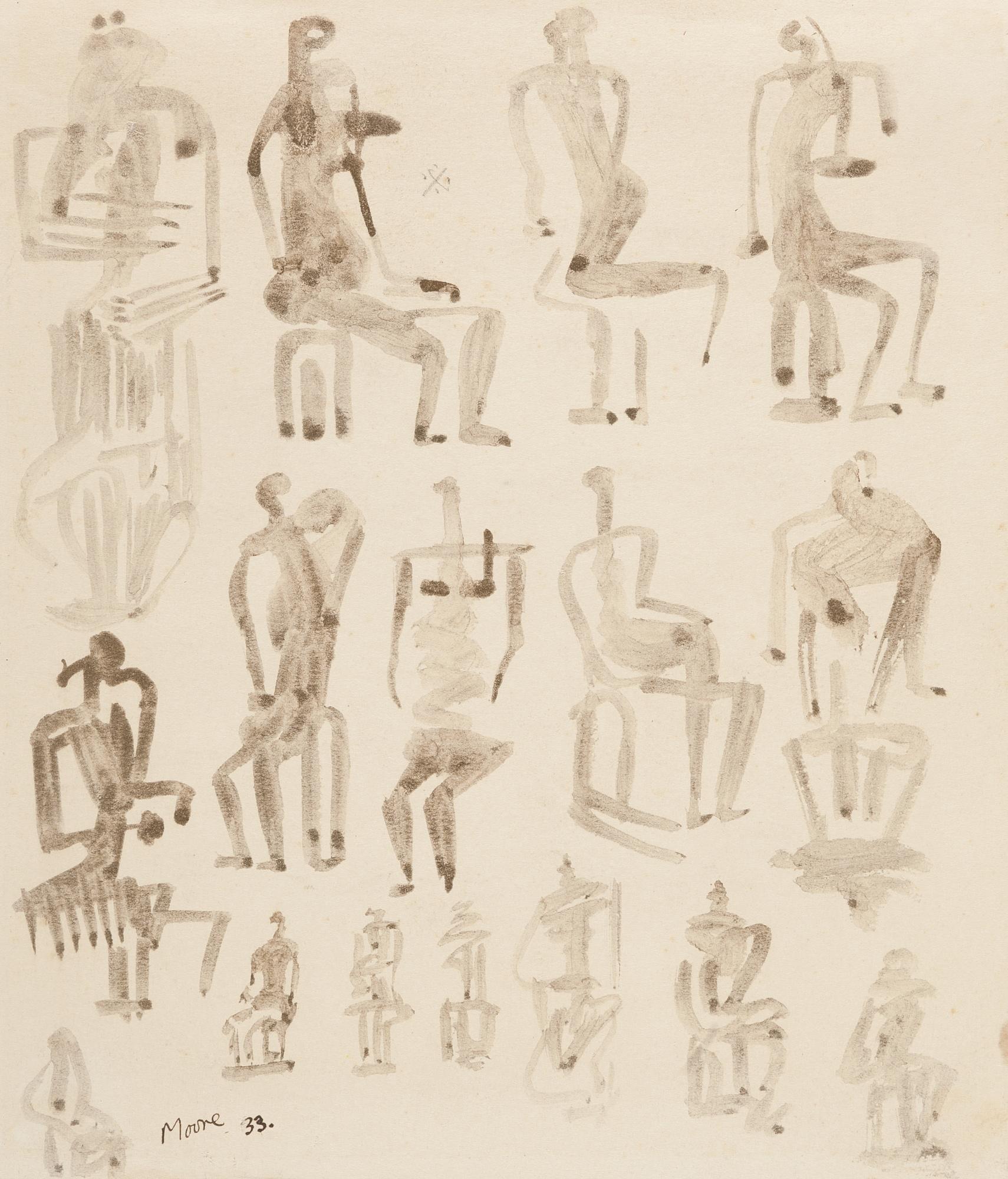 Seated Figures by Henry Moore | Art.Salon