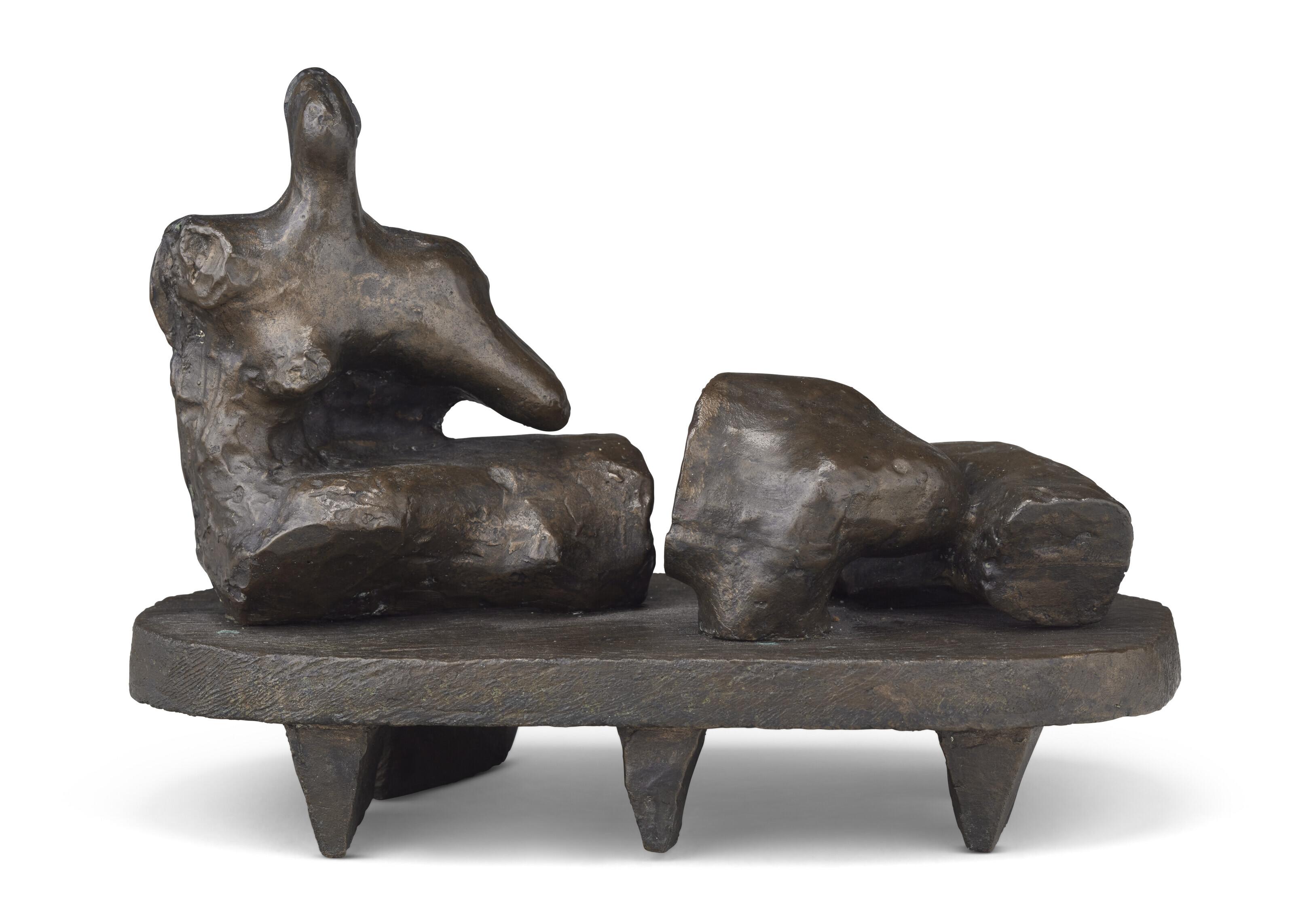 Two Piece Reclining Figure: Maquette No. 8 by Henry Moore | Art.Salon
