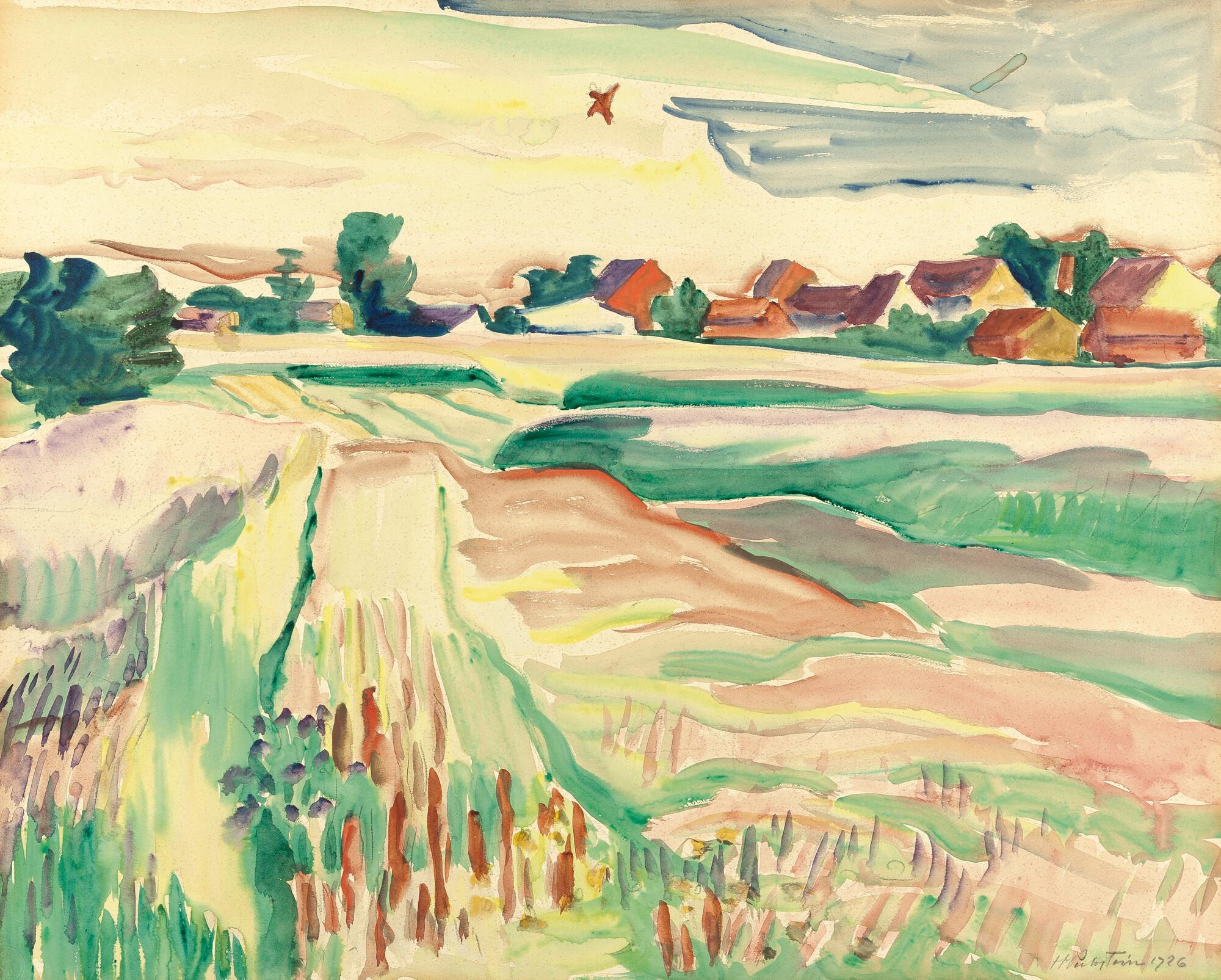 „Die Lerche“ (Sommerliche Felder) by Hermann Max Pechstein | Art.Salon